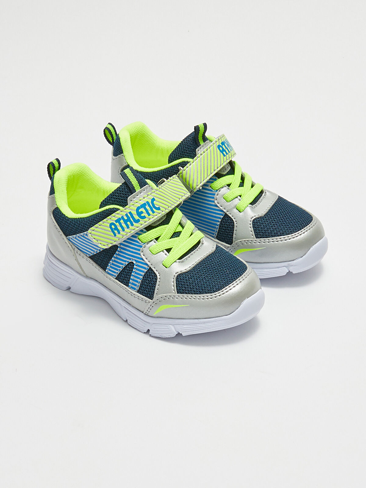 Baskılı Bağcıklı Ve Cırt Cırtlı Erkek Çocuk Spor Ayakkabı