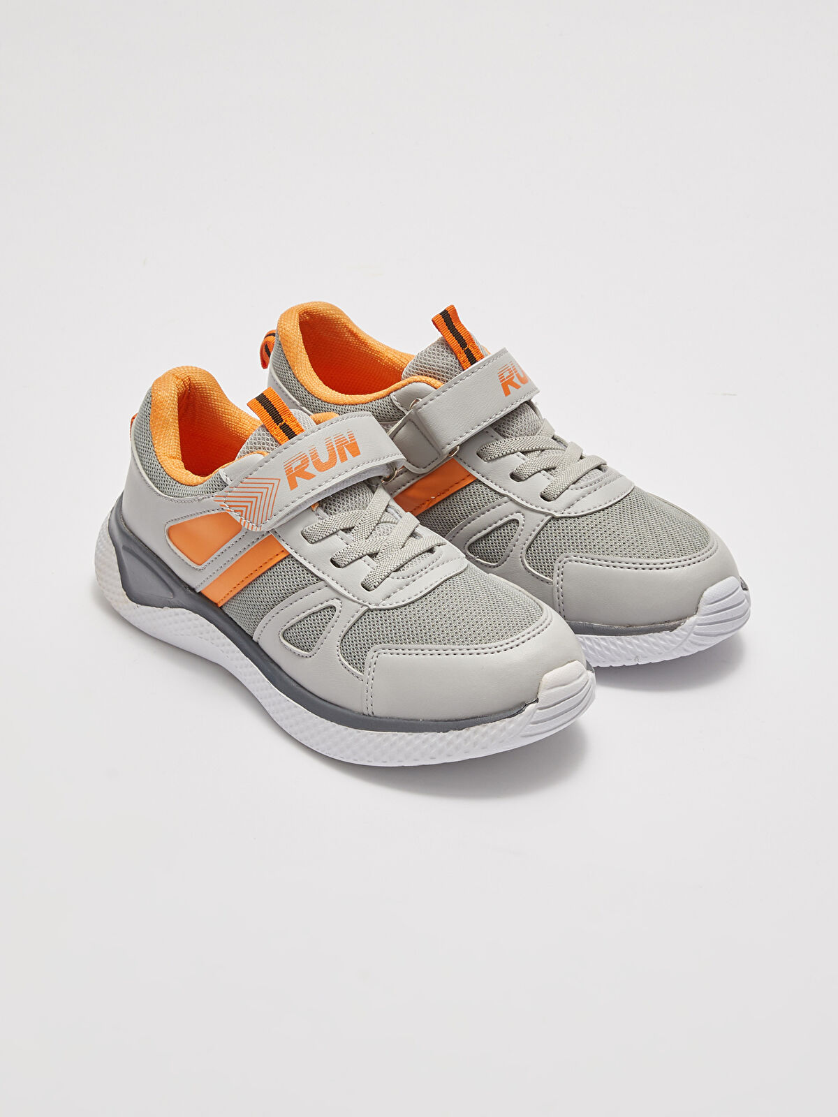 Renk Bloklu Bağcık ve Cırt Cırtlı Erkek Çocuk Spor Ayakkabı