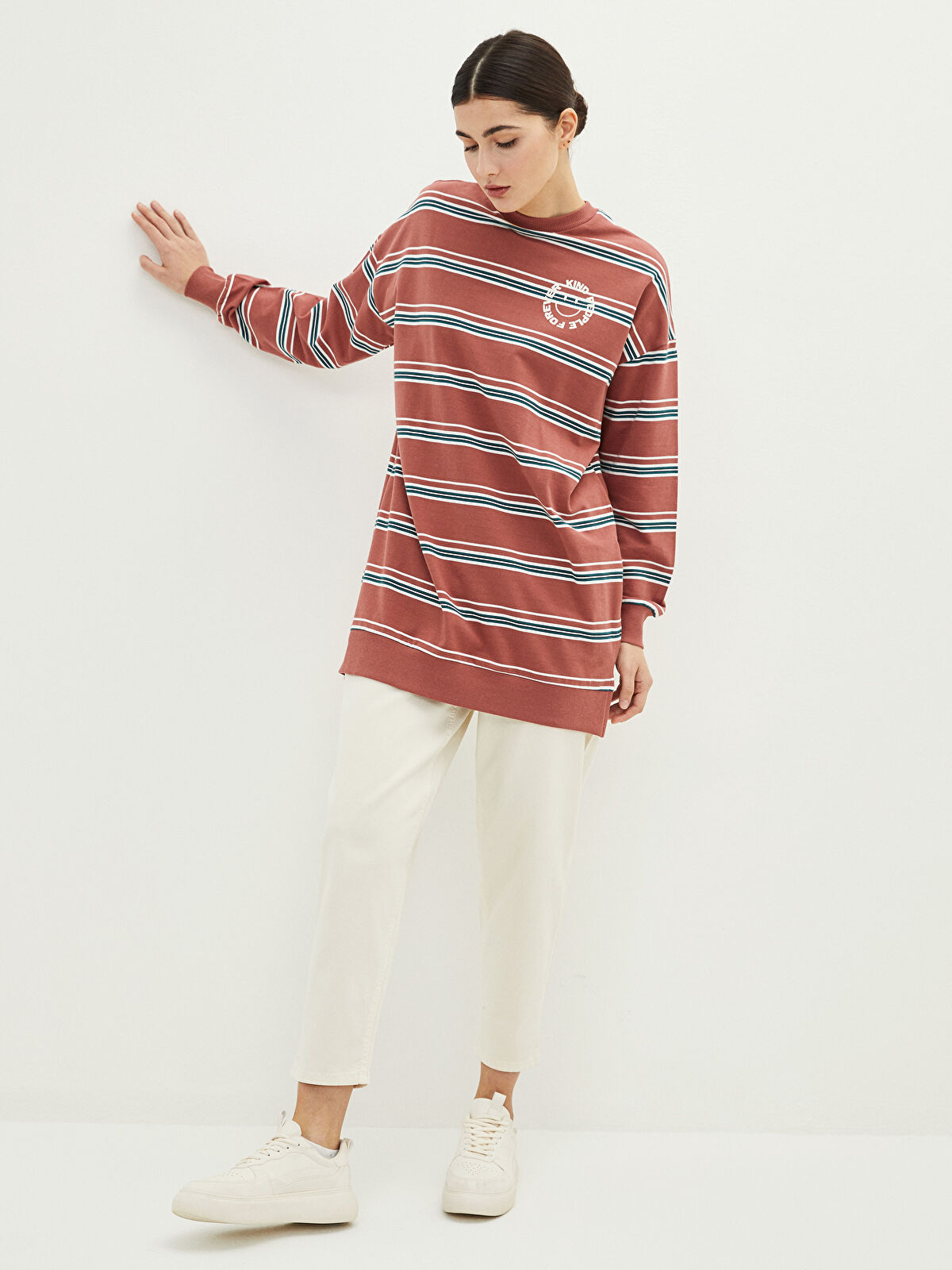 MODEST Rahat Kalıp Düz Cep Detaylı Gabardin Kumaş Kadın Pantolon