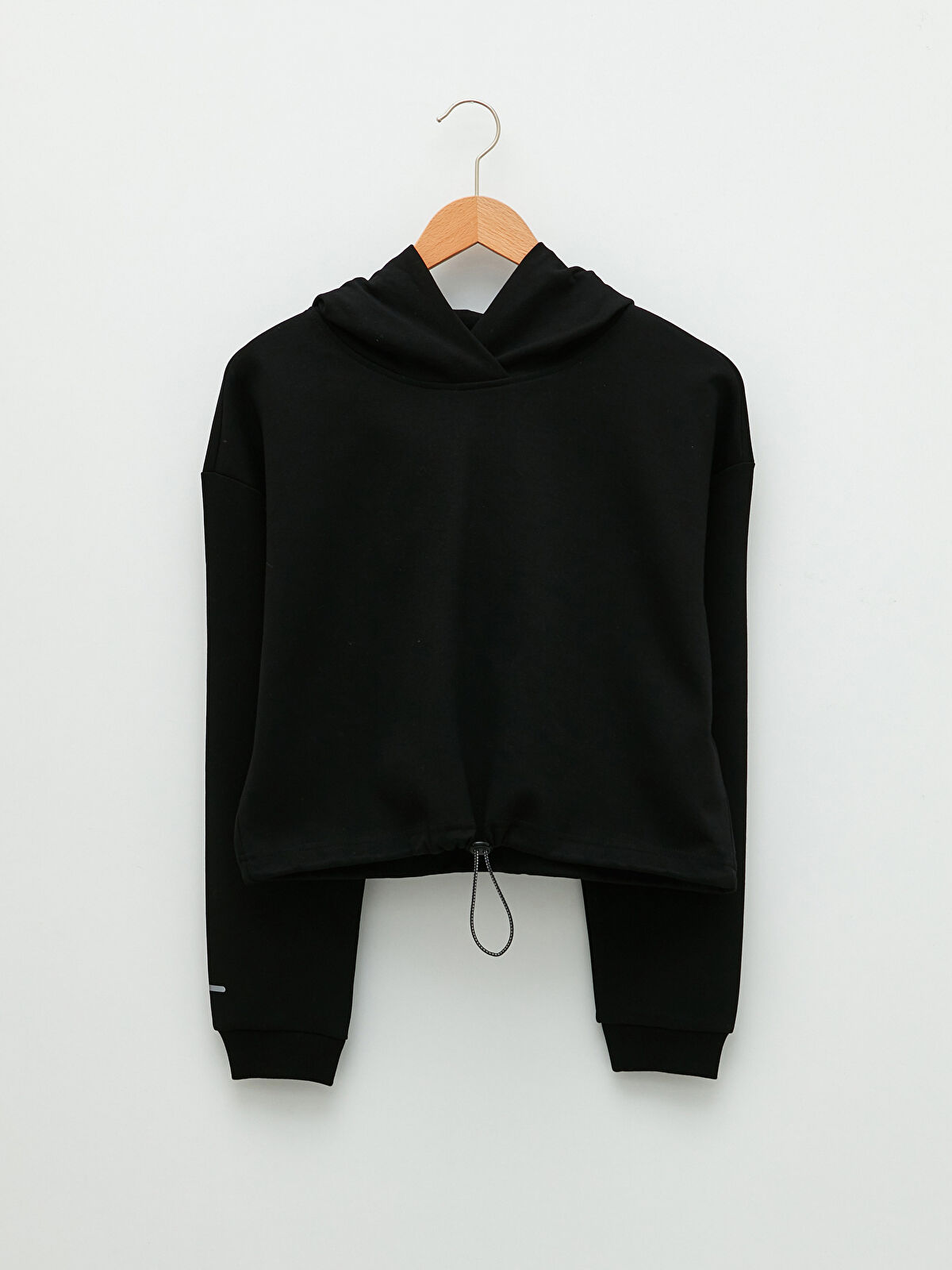 Kapüşonlu Düz Uzun Kollu Kadın Outdoor Sweatshirt