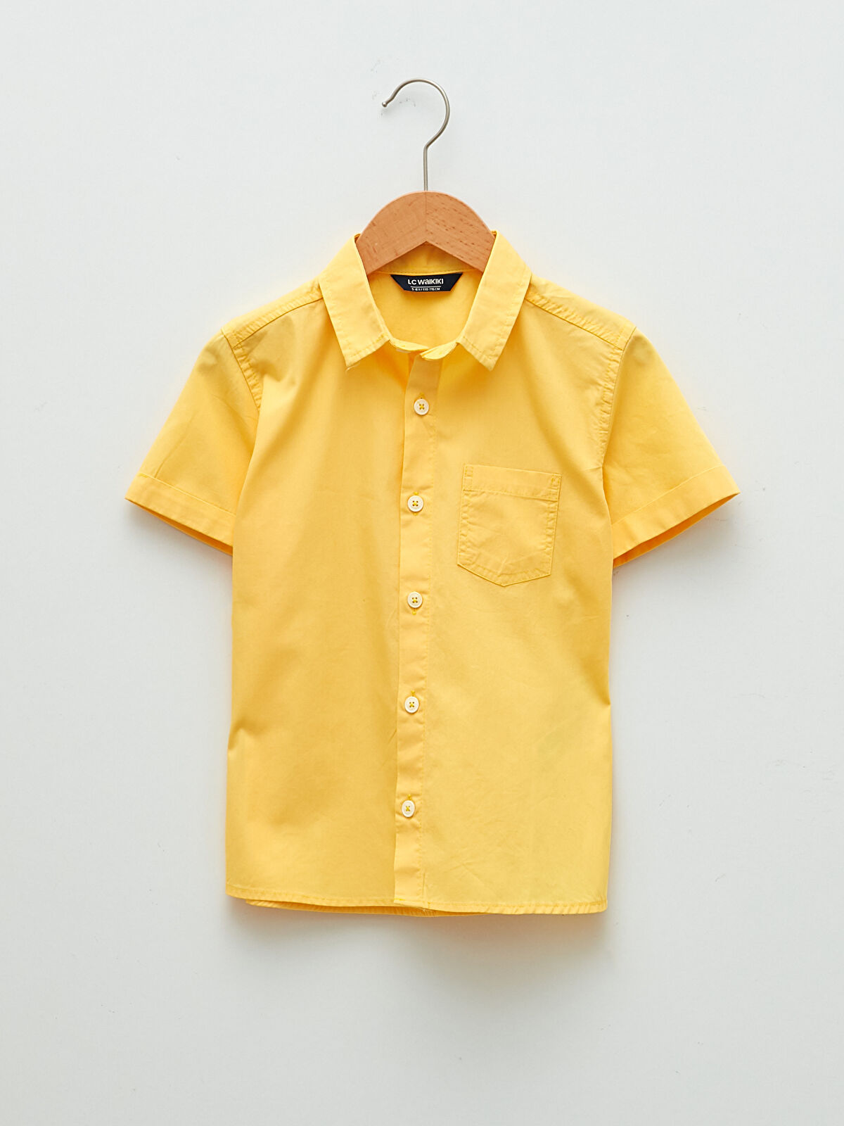 Puantiyeli Kısa Kollu Pamuklu Erkek Çocuk Gömlek