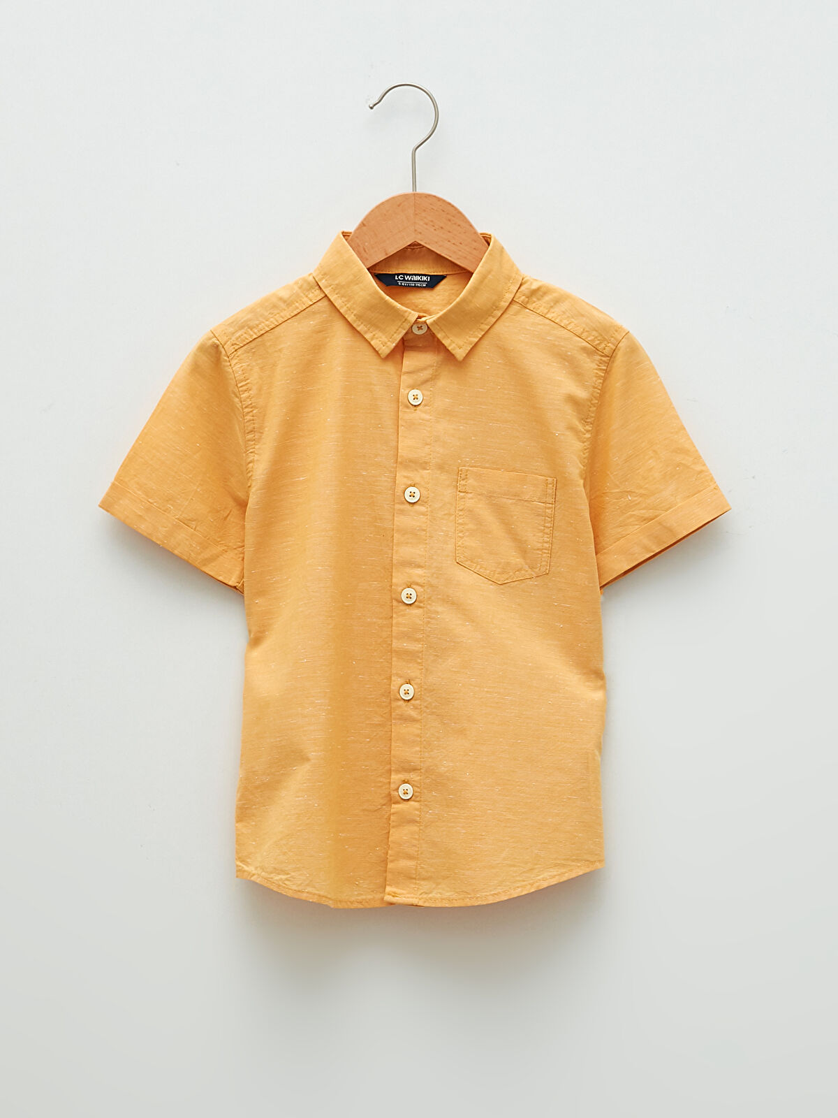 Puantiyeli Kısa Kollu Pamuklu Erkek Çocuk Gömlek