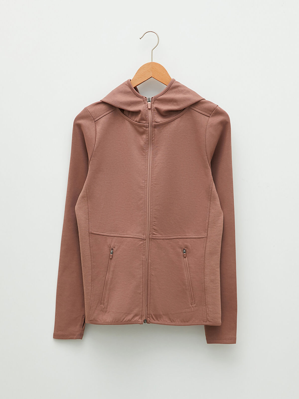 Kapüşonlu Baskılı Uzun Kollu Kadın Outdoor Hırka