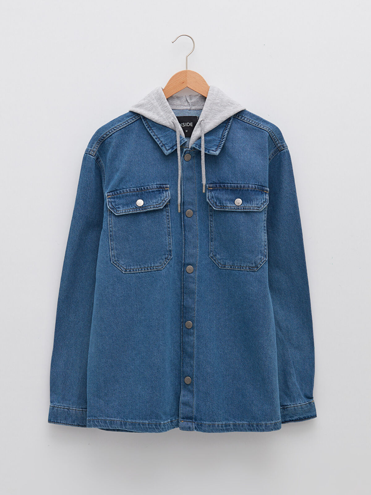 XSIDE Standart Kalıp Kapüşonlu Erkek Jean Ceket