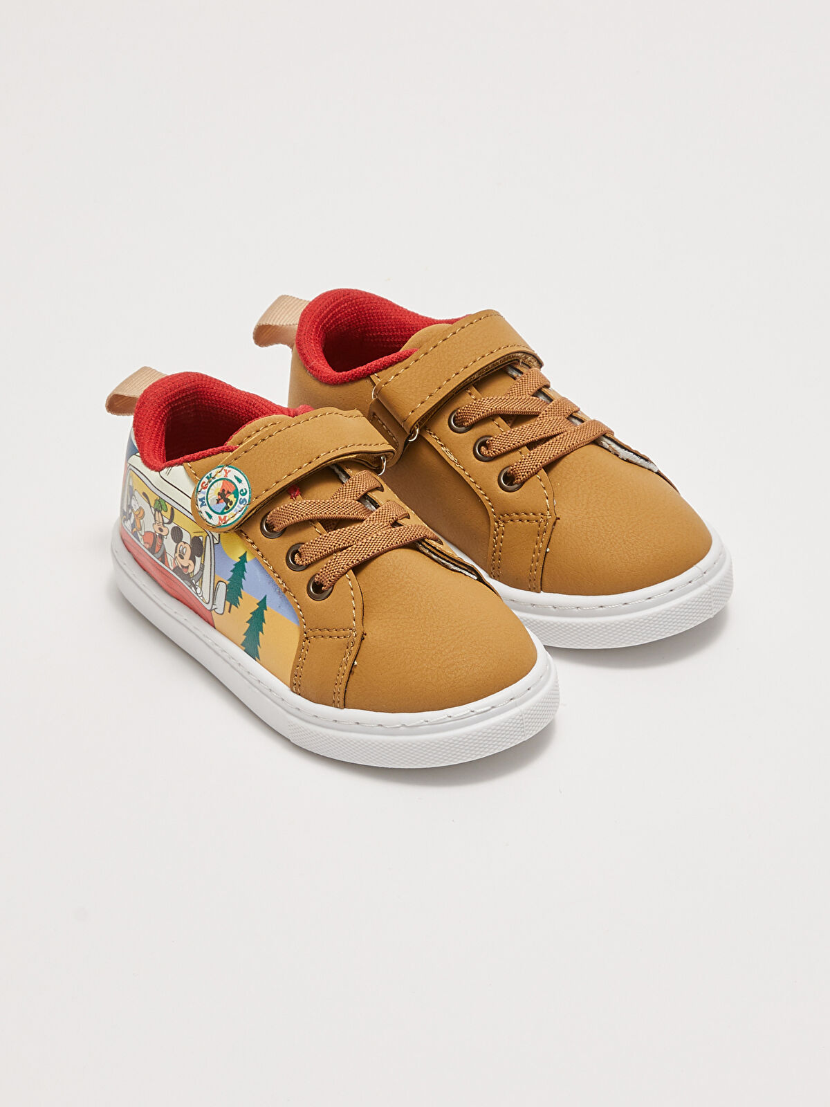 Mickey Mouse Lisanslı Bağcık ve Cırt Cırtlı Erkek Bebek Spor Ayakkabı