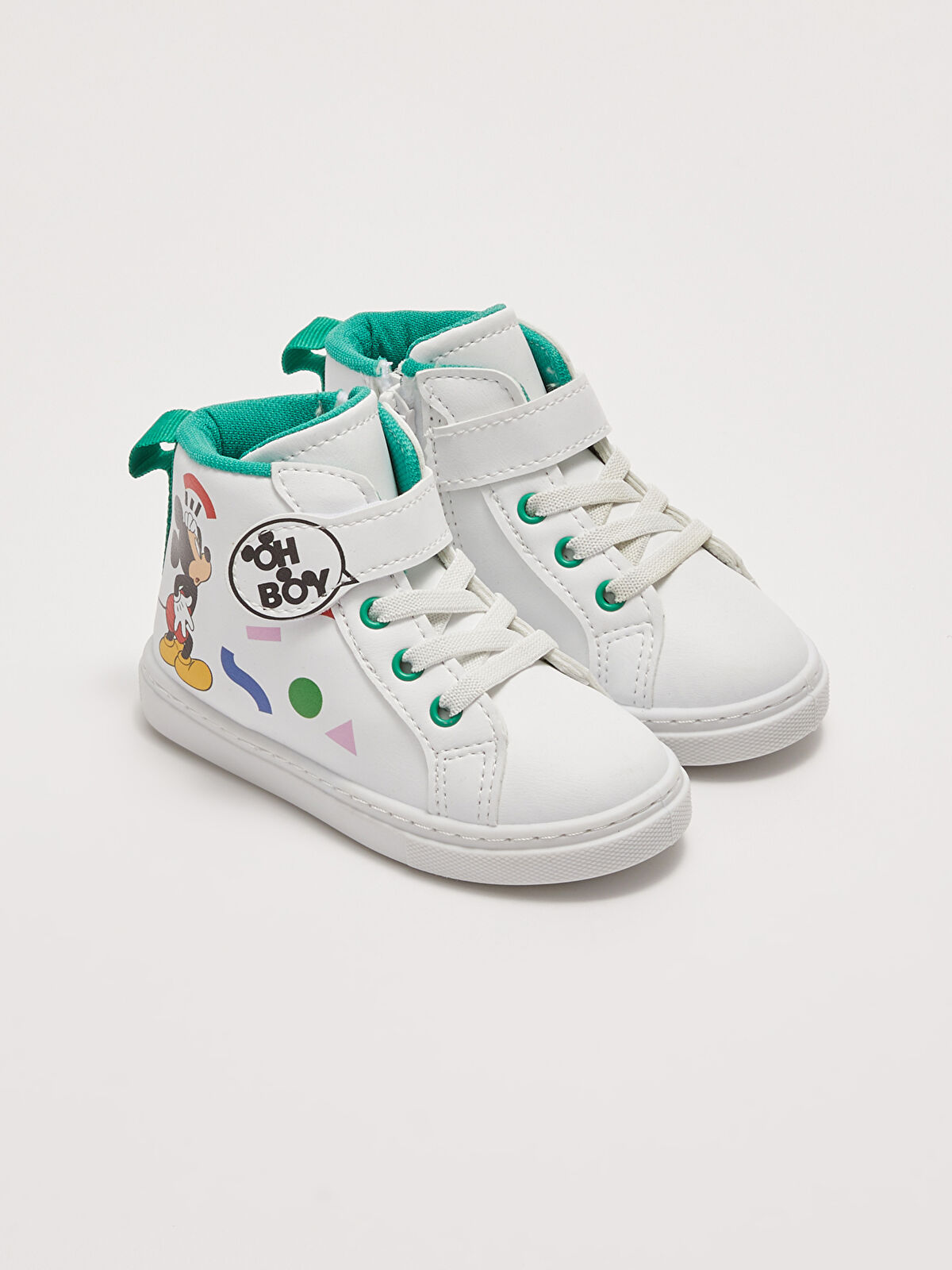 Mickey Mouse Lisanslı Bağcık ve Cırt Cırtlı Erkek Bebek Spor Ayakkabı