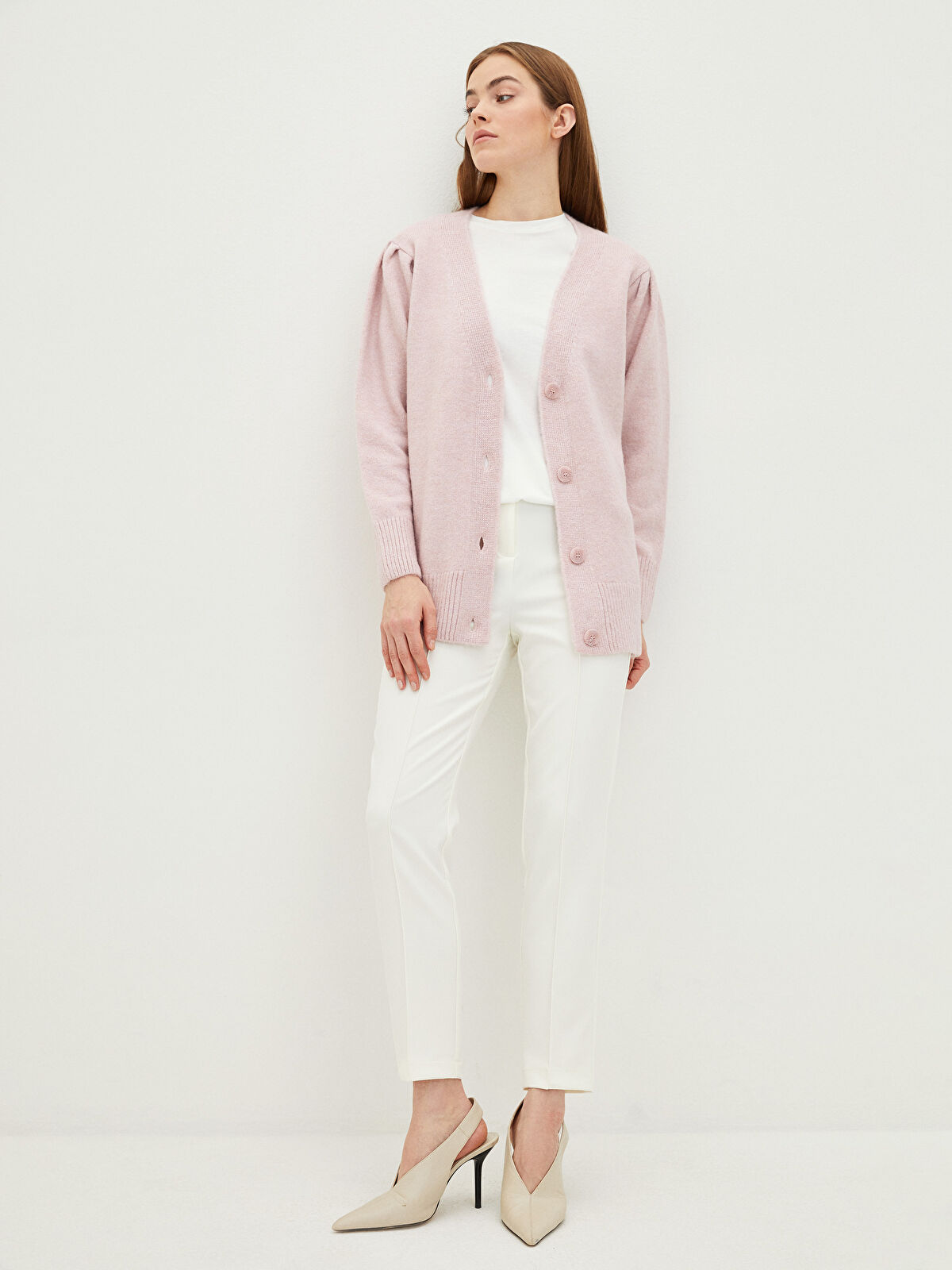 MODEST Slim Fit Düz Dobby Kumaş Kadın Pantolon MODEST Slim Fit Düz Dobby Kumaş Kadın Pantolon