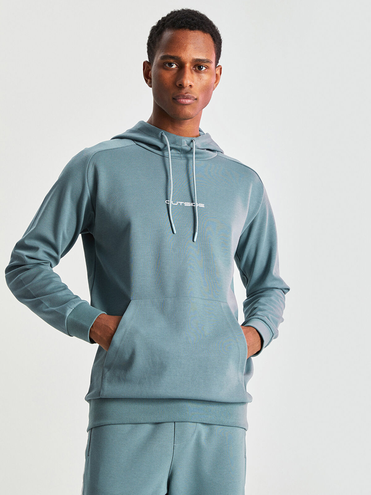 LCW SPORTS Kapüşonlu Uzun Kollu Baskılı Erkek Spor Sweatshirt