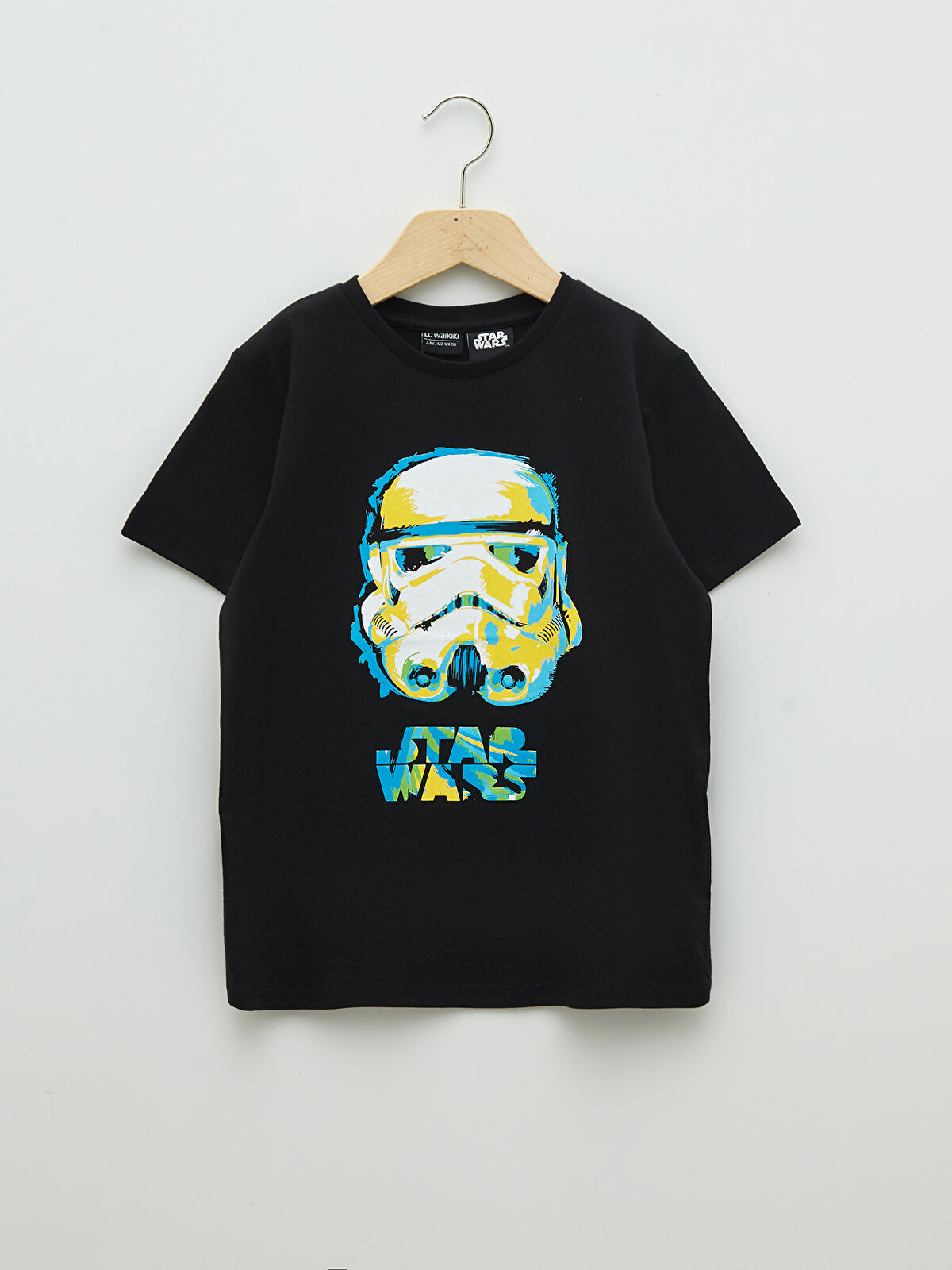 Bisiklet Yaka Star Wars Baskılı Kısa Kollu Erkek Çocuk Tişört