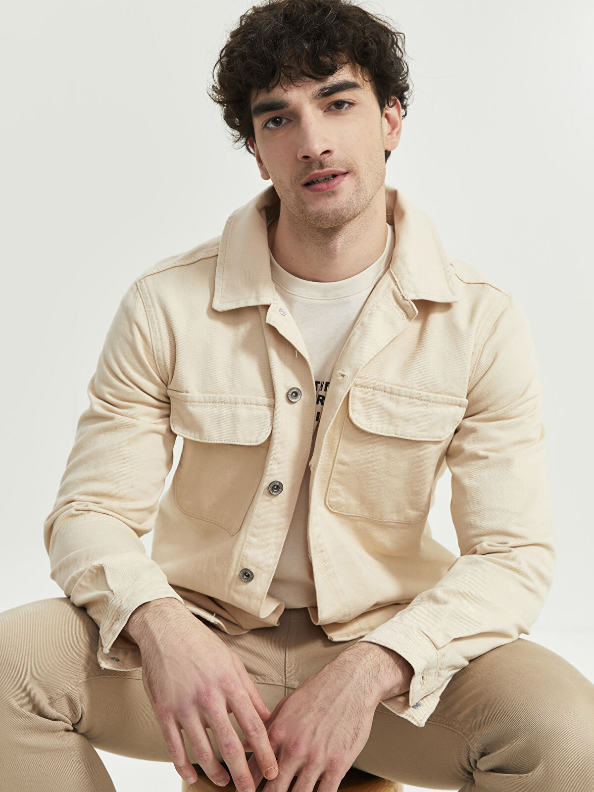 XSIDE Regular Fit Uzun Kollu Erkek Jean Gömlek