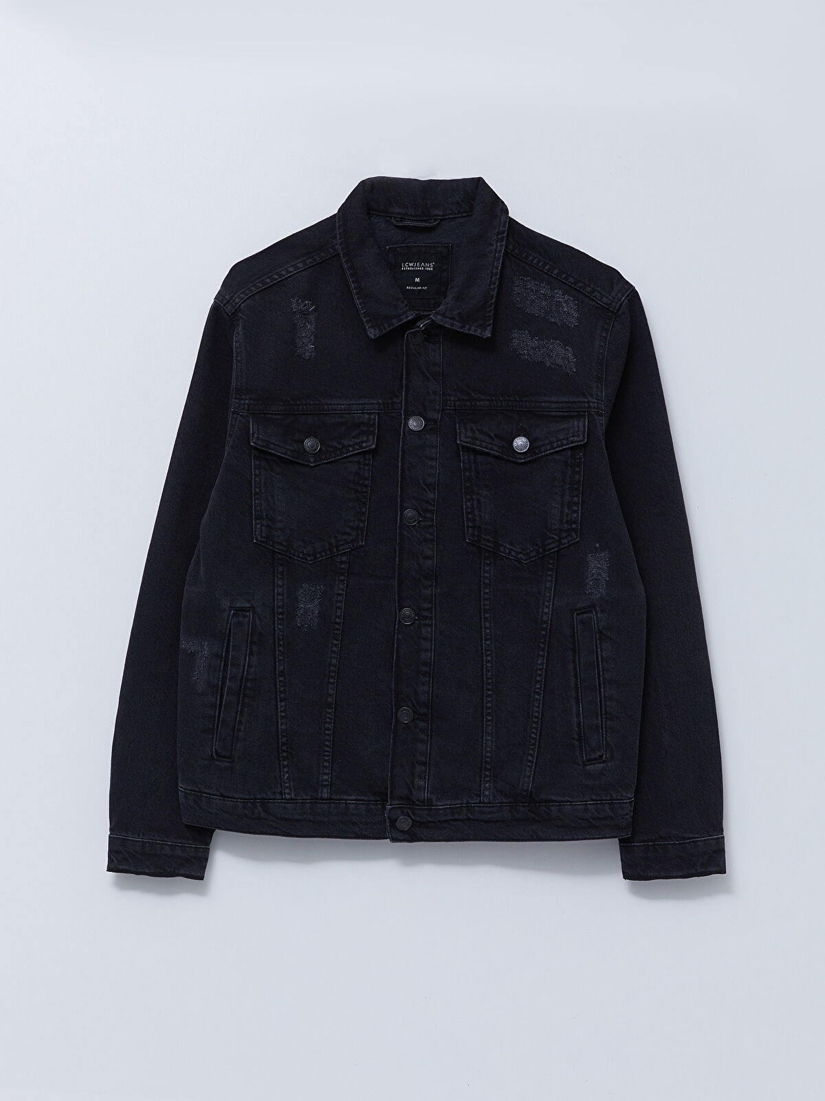 Standart Kalıp Uzun Kollu Erkek Jean Ceket