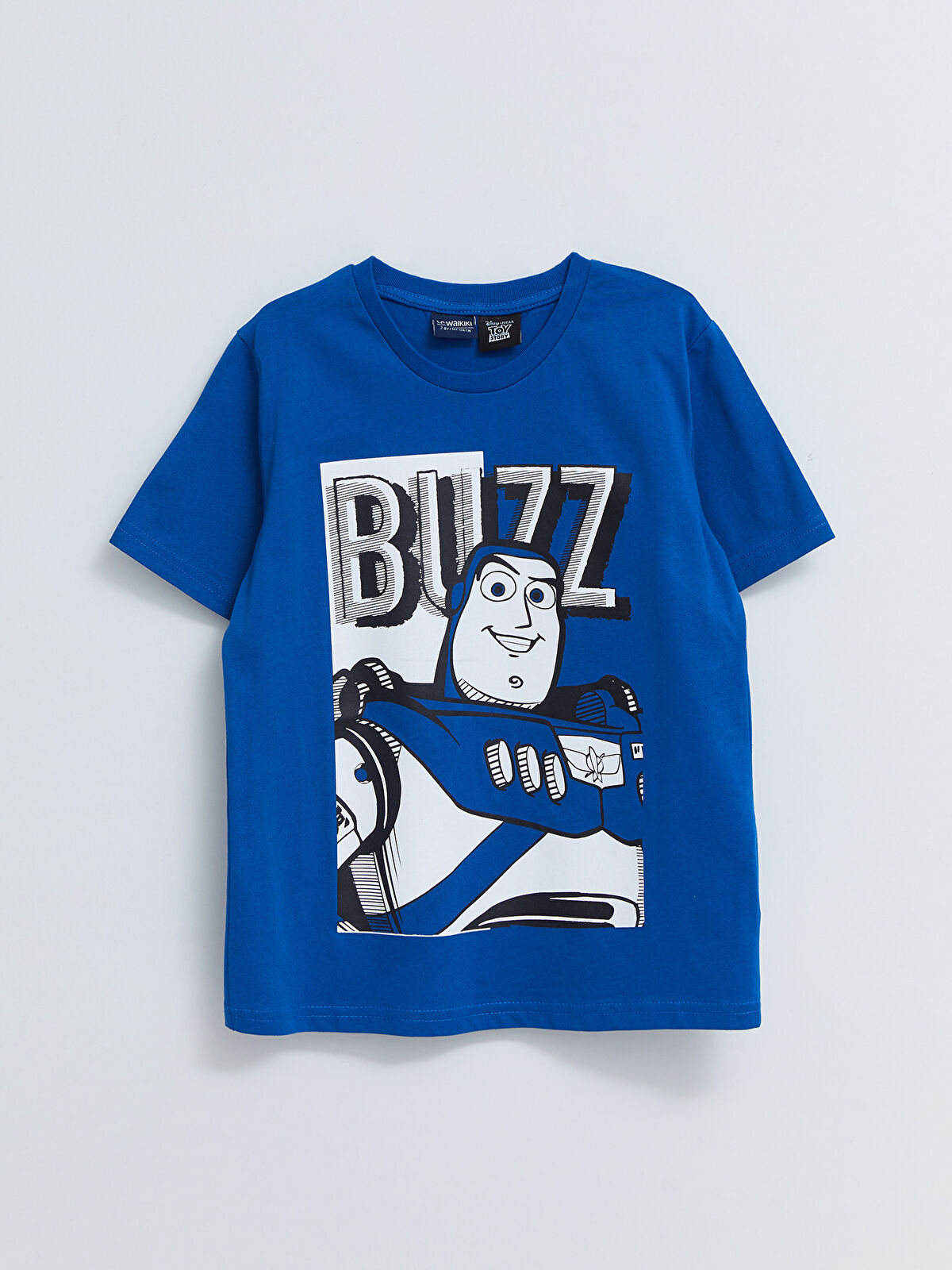 Bisiklet Yaka Toy Story Baskılı Kısa Kollu Erkek Çocuk Tişört