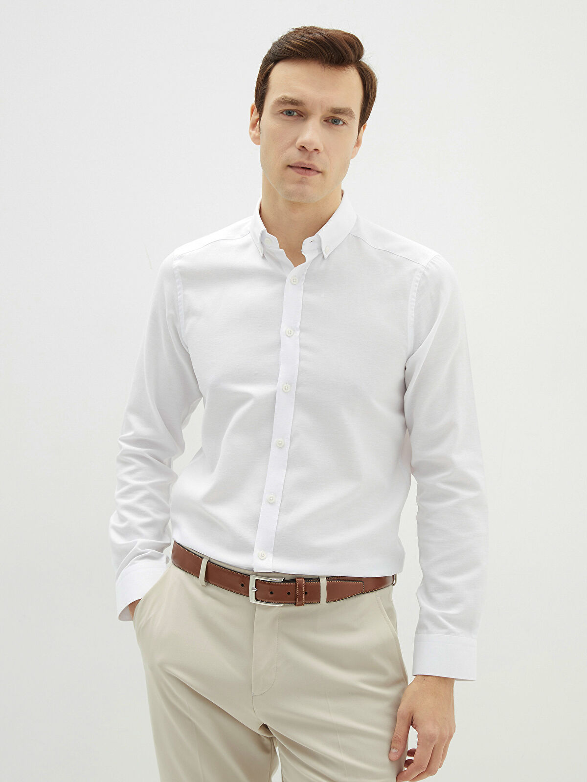 LCW FORMAL Slim Fit Uzun Kollu Oxford Erkek Gömlek