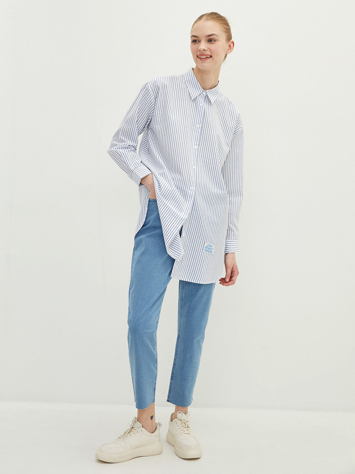 MODEST Slim Fit Cep Detaylı Kadın Rodeo Jean Pantolon MODEST Slim Fit Cep Detaylı Kadın Rodeo Jean Pantolon