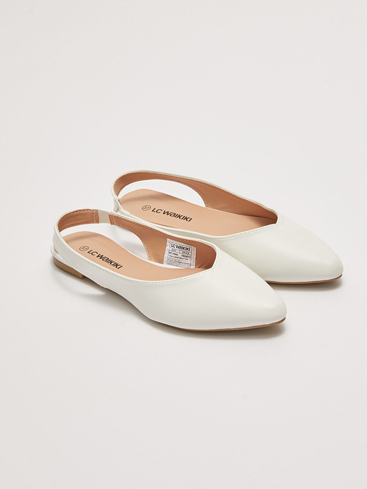 Deri Görünümlü Sivri Burun Kadın Babet