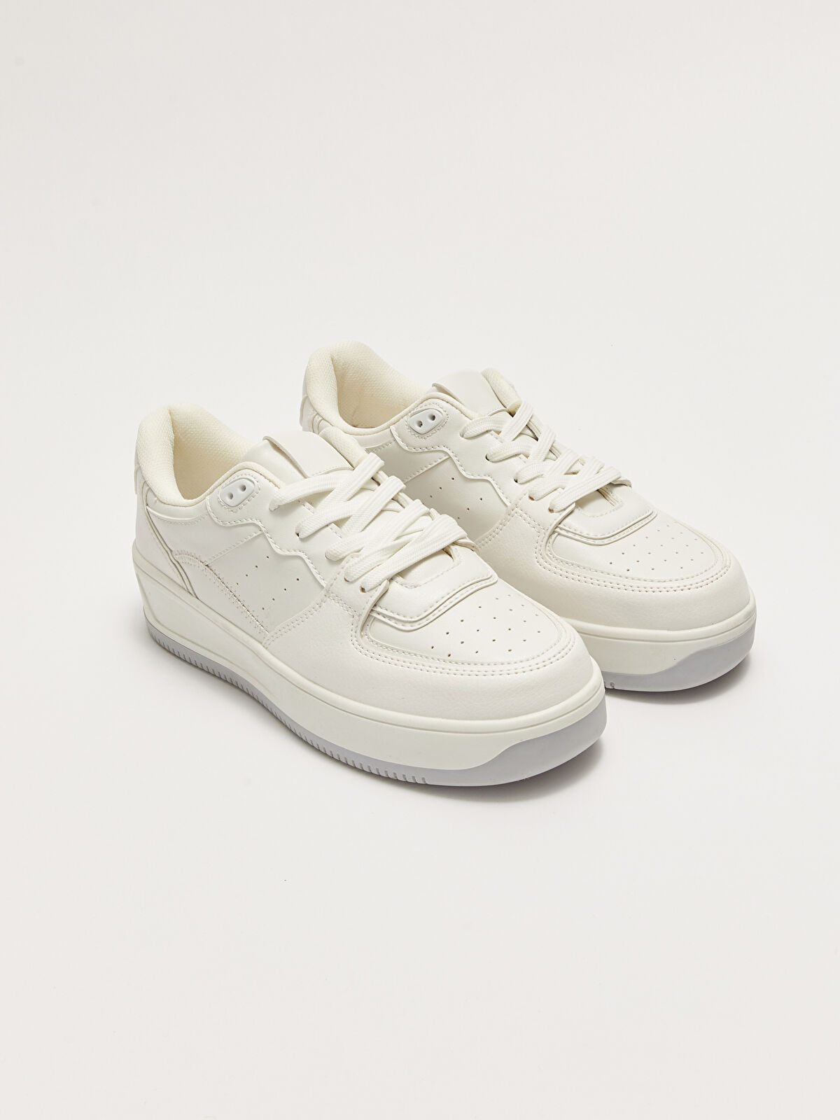 Renk Bloklu Bağcıklı Kadın Spor Ayakkabı