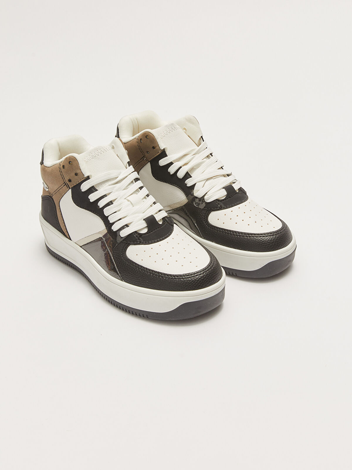 Renk Bloklu Bağcıklı Bilek Boy Kadın Spor Ayakkabı Renk Bloklu Bağcıklı Bilek Boy Kadın Spor Ayakkabı