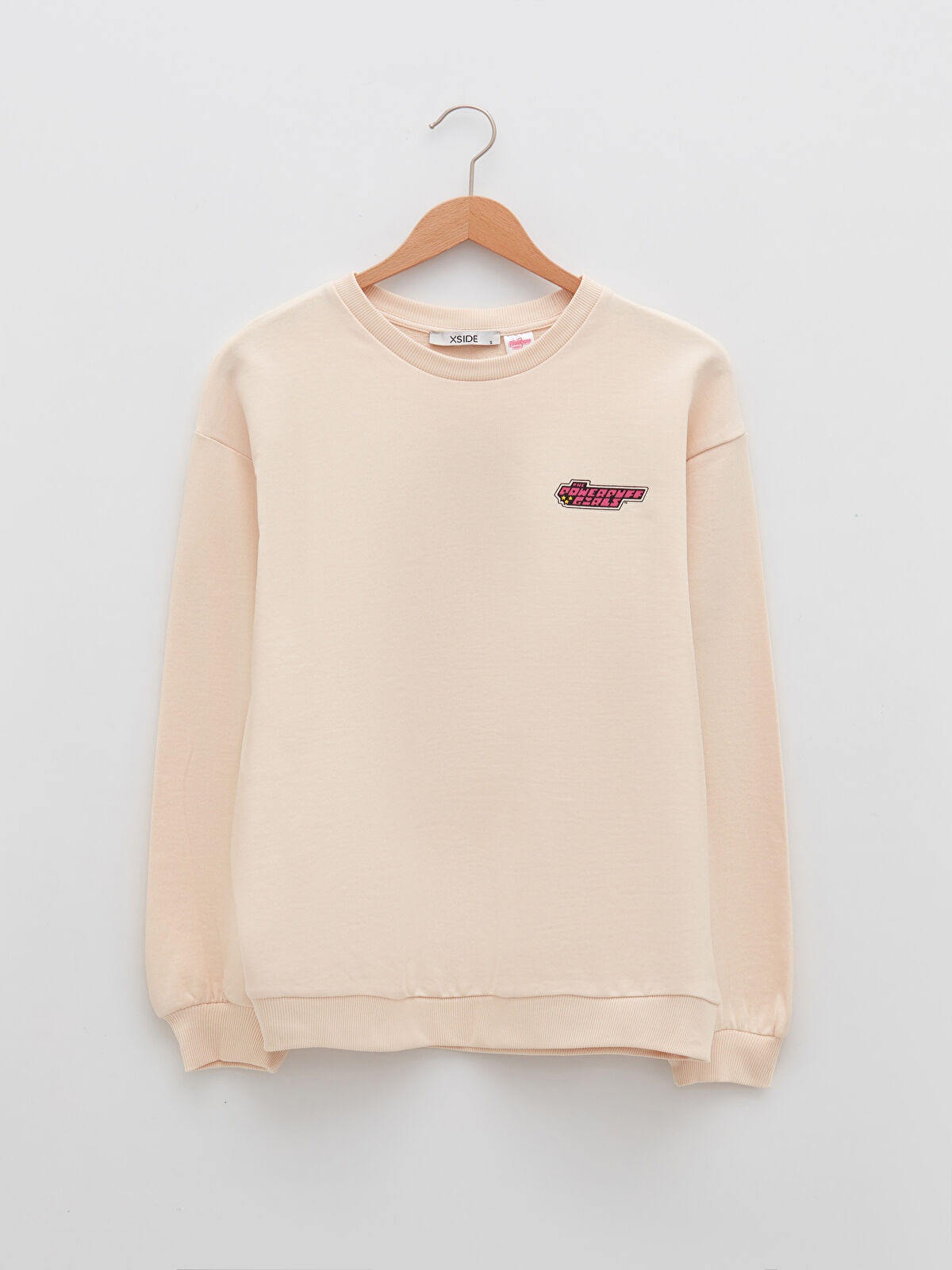 XSIDE Bisiklet Yaka Powerpuff Girls Baskılı Uzun Kollu Kadın Sweatshirt