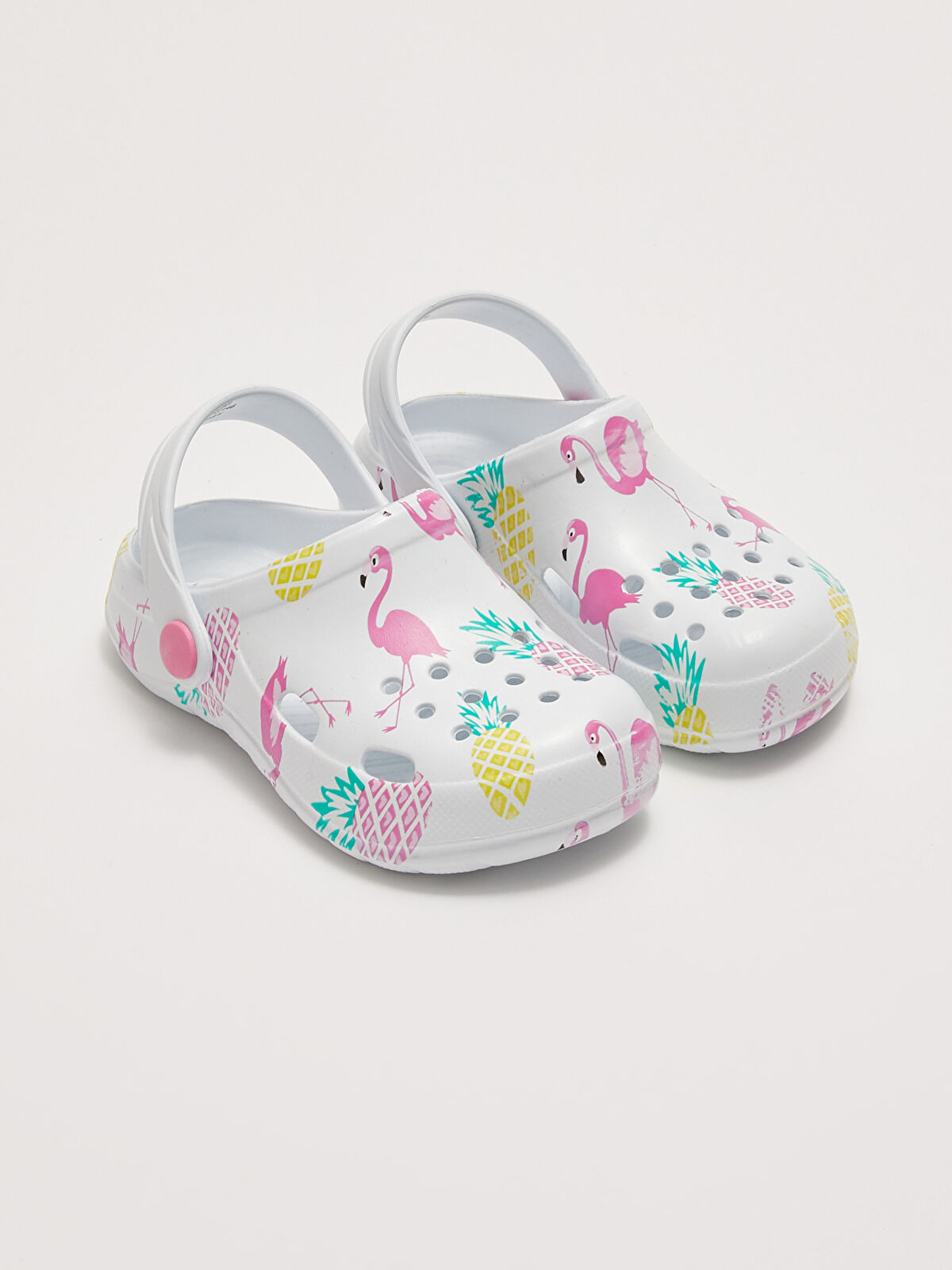 Baskılı Delikli Kız Çocuk Sandalet