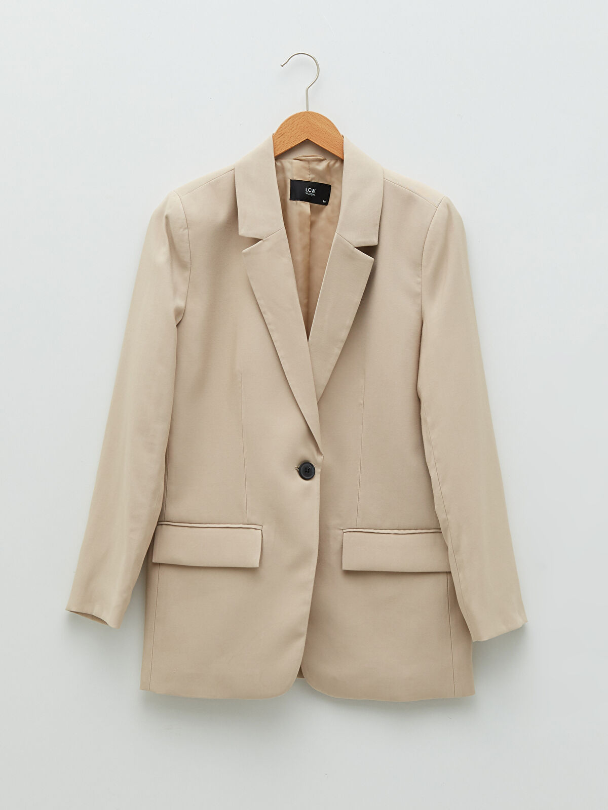 LCW VISION Önden Düğme Kapamalı Düz Uzun Kollu Kadın Blazer Ceket