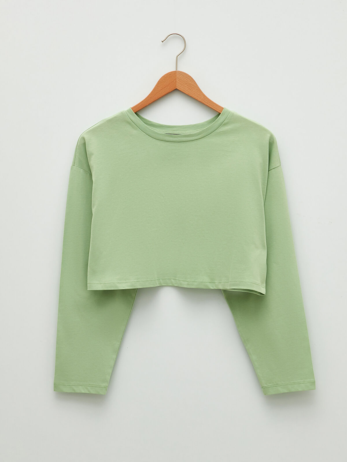 LCW ACTIVE Bisiklet Yaka Düz Uzun Kollu Pamuku Kadın Spor Tişört