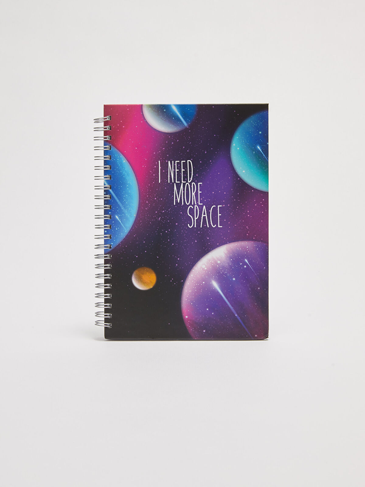 Yazı Baskılı Uzay Temalı Çizgili Defter
