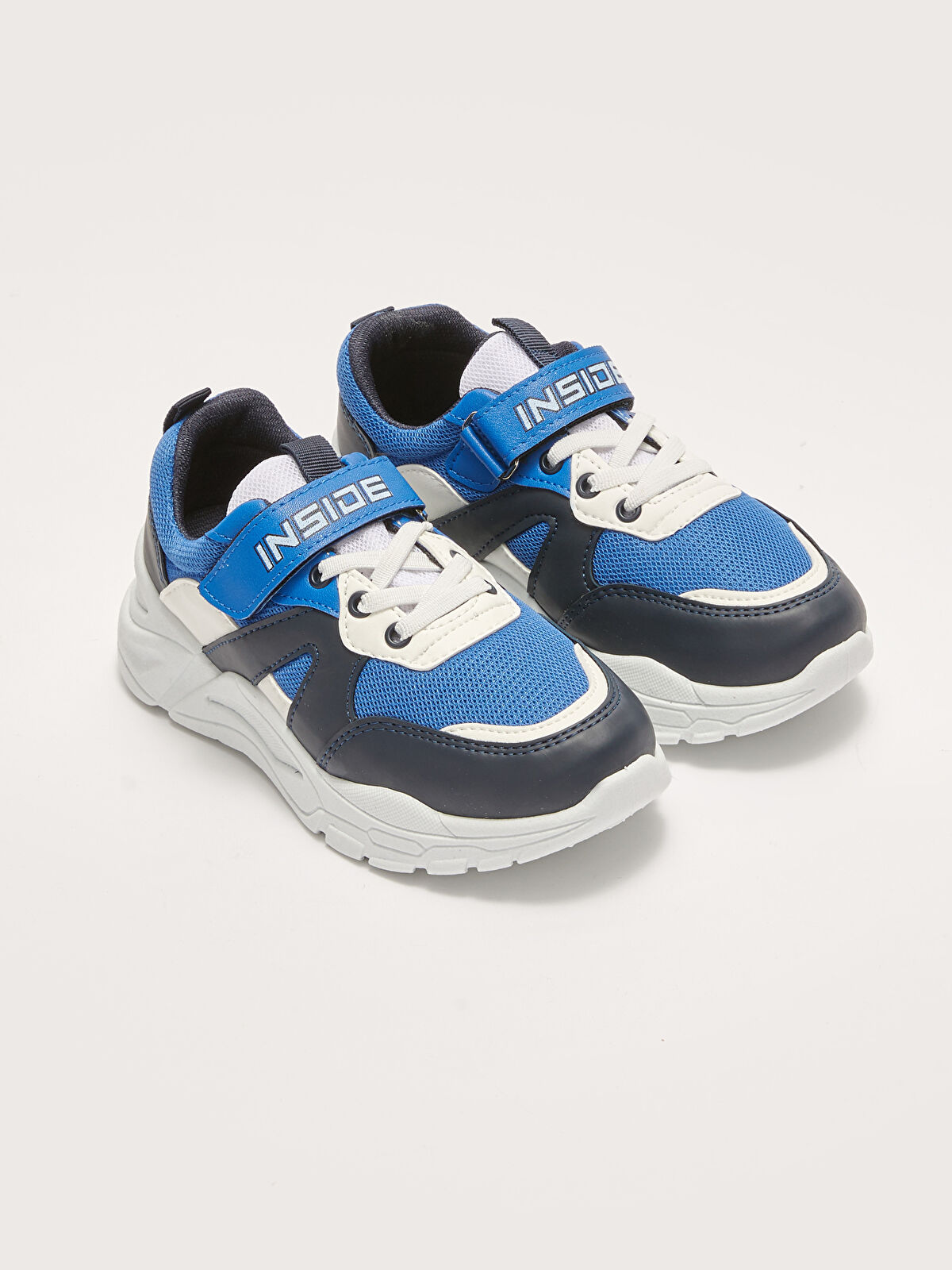 Renk Bloklu Bağcık ve Cırt Cırtlı Erkek Çocuk Spor Ayakkabı