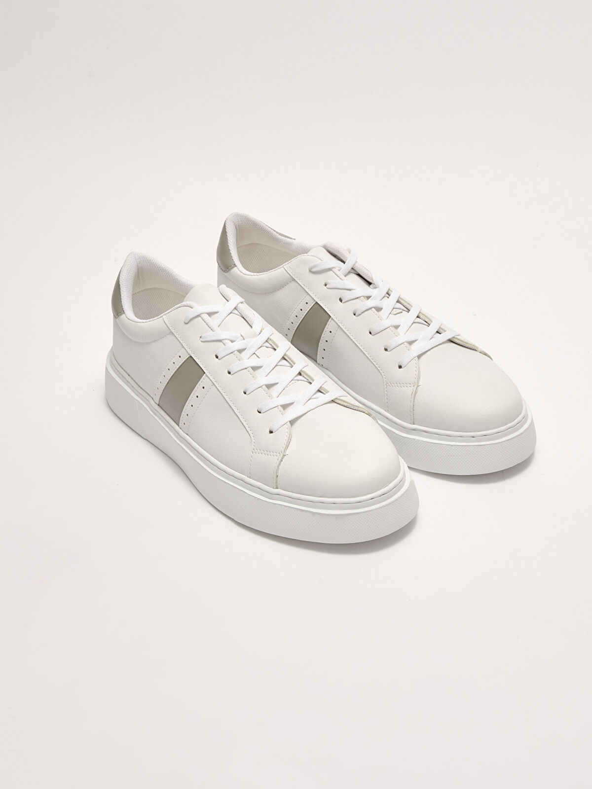 Renk Bloklu Bağcıklı Erkek Spor Ayakkabı