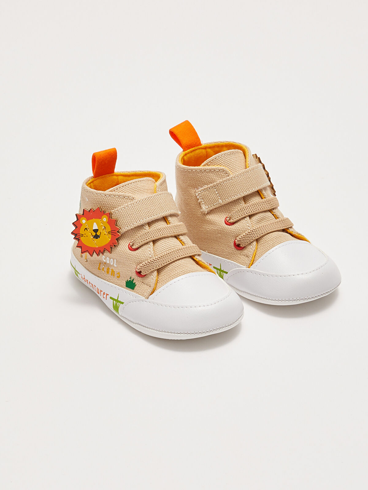 Baskılı Bağcık Ve Cırt Cırtlı Erkek Bebek Yürüme Öncesi Bilek Boy Ayakkabı