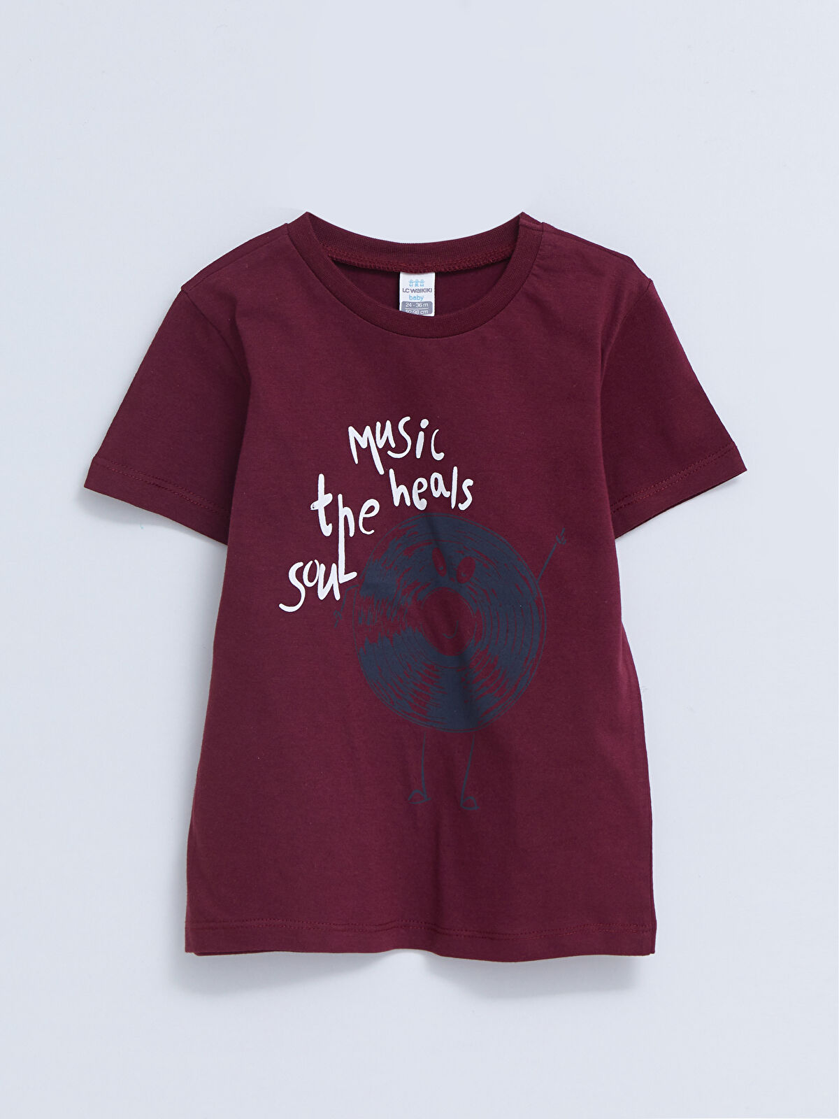 Bisiklet Yaka Kısa Kol Baskılı Erkek Bebek Tshirt