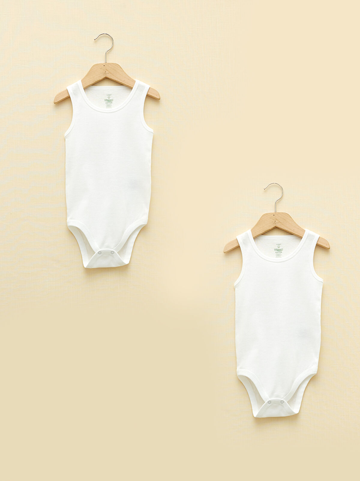 LCW GREEN Bisiklet Yaka Basic Organik Pamuklu Kız Bebek Çıtçıtlı Body 2'li