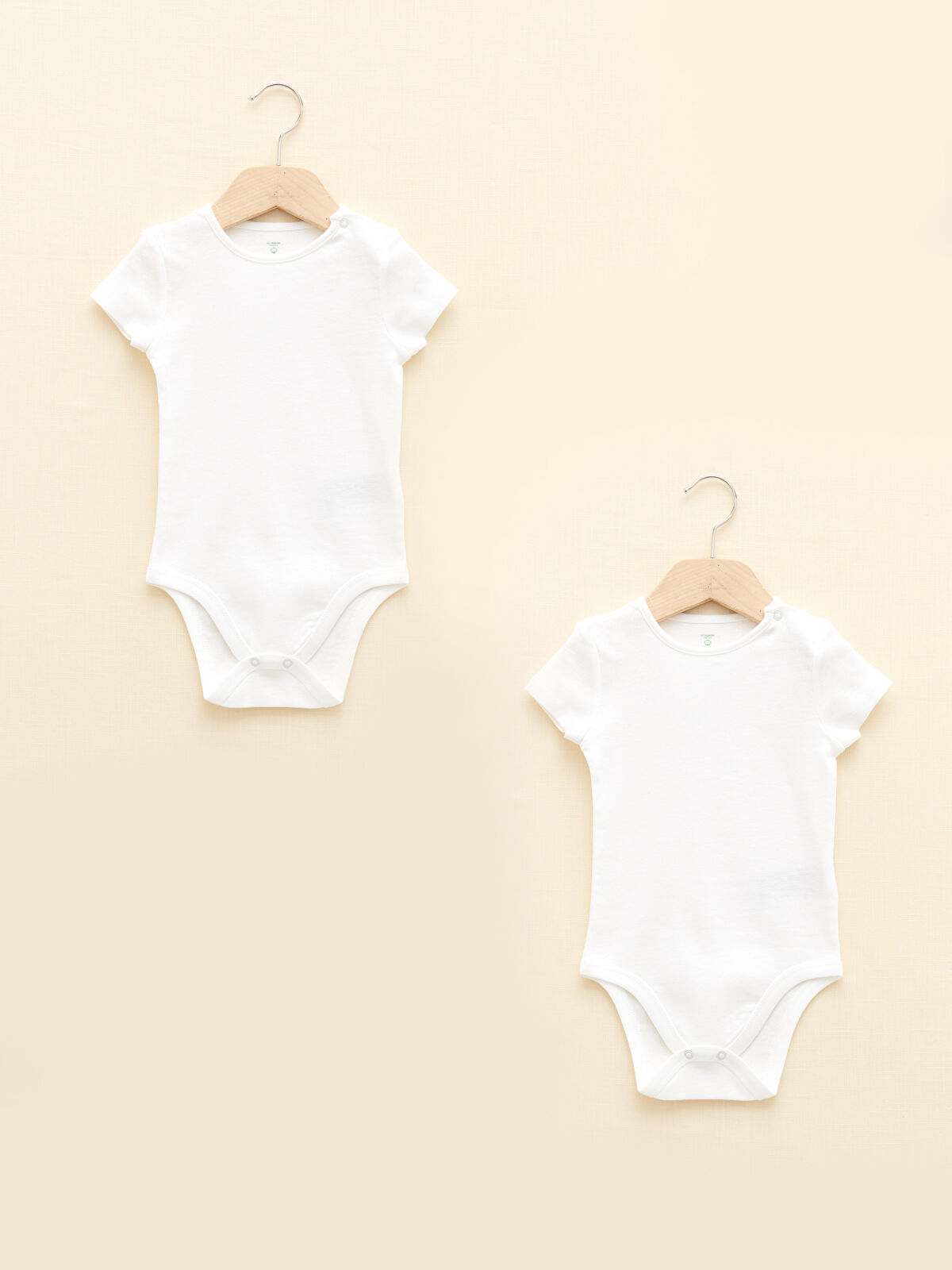 LCW GREEN Bisiklet Yaka Basic Organik Pamuklu Kız Bebek Çıtçıtlı Body 2'li