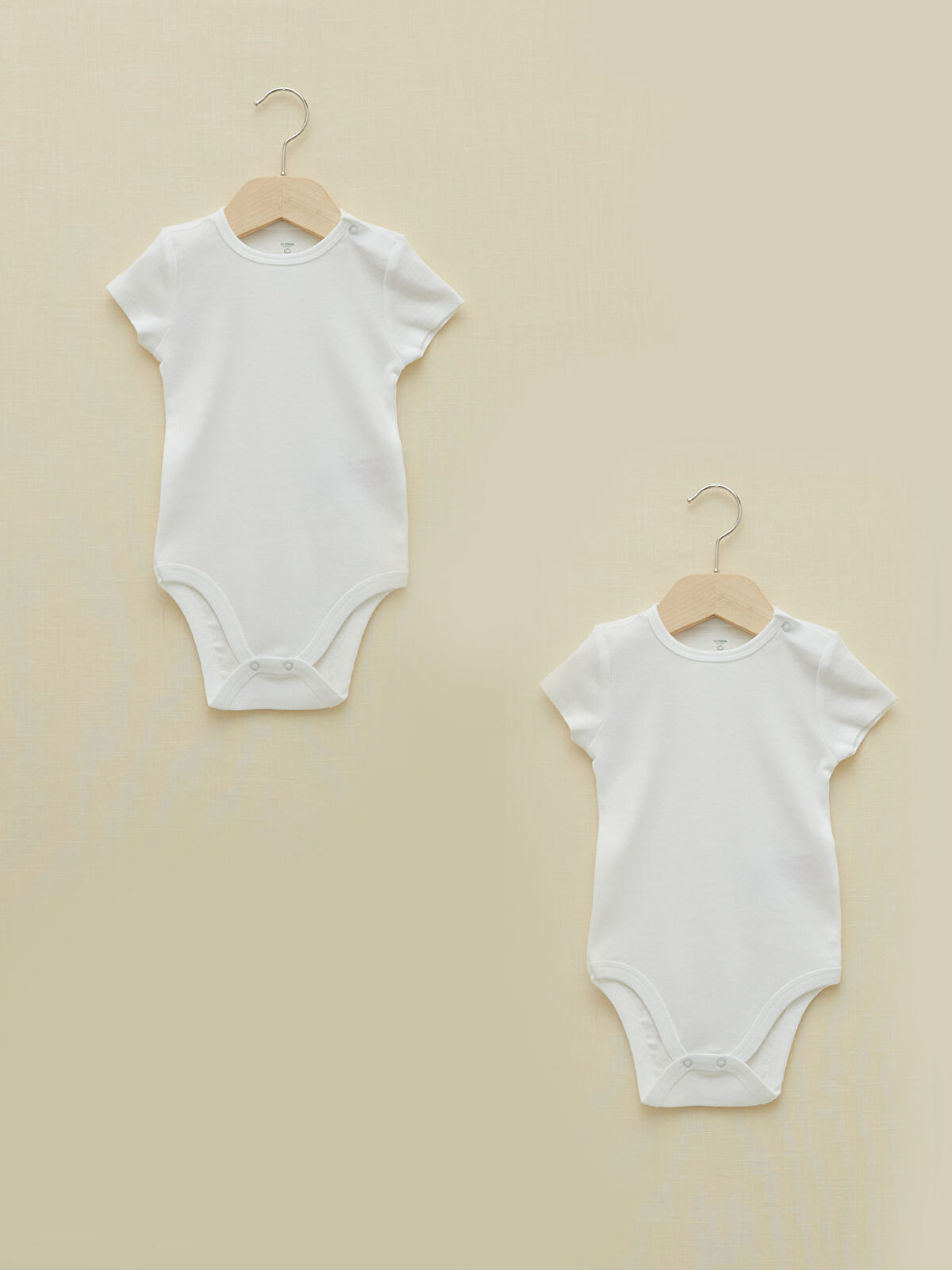 LCW GREEN Bisiklet Yaka Kısa Kollu Organik Pamuklu Erkek Bebek Çıtçıtlı Body 2'li
