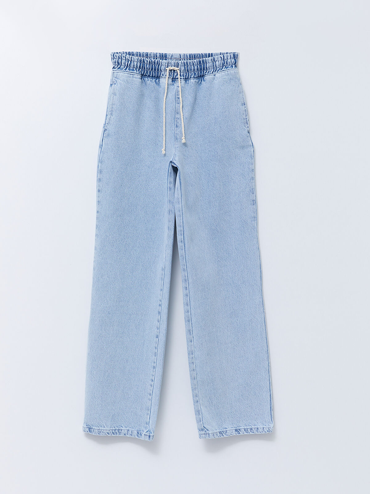 XSIDE Beli Lastikli Standart Fit Düz Cep Detaylı Kadın Jean Pantolon