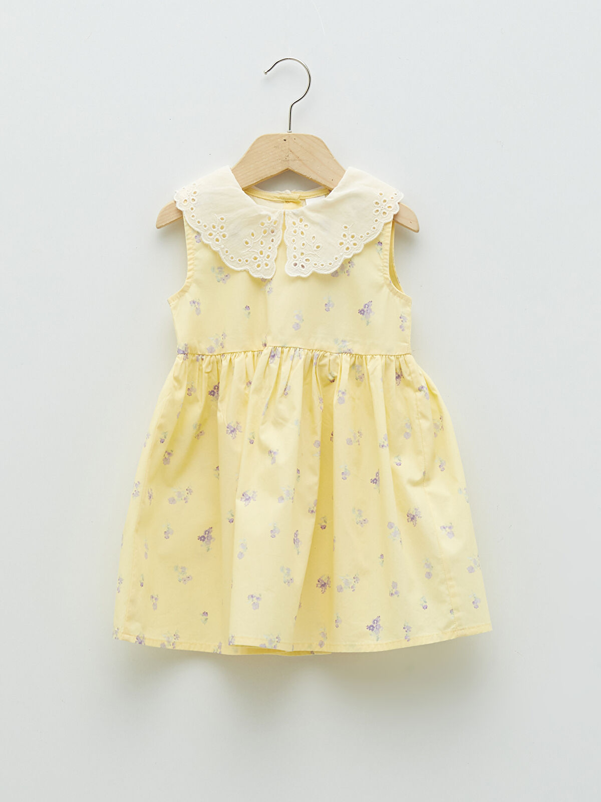 Bebe Yaka Desenli Kız Bebek Elbise