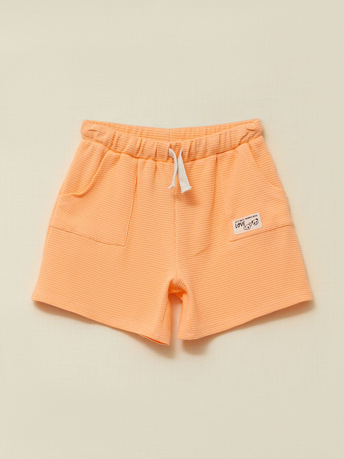 LCW GREEN Beli Lastikli Basic Kız Çocuk Şort