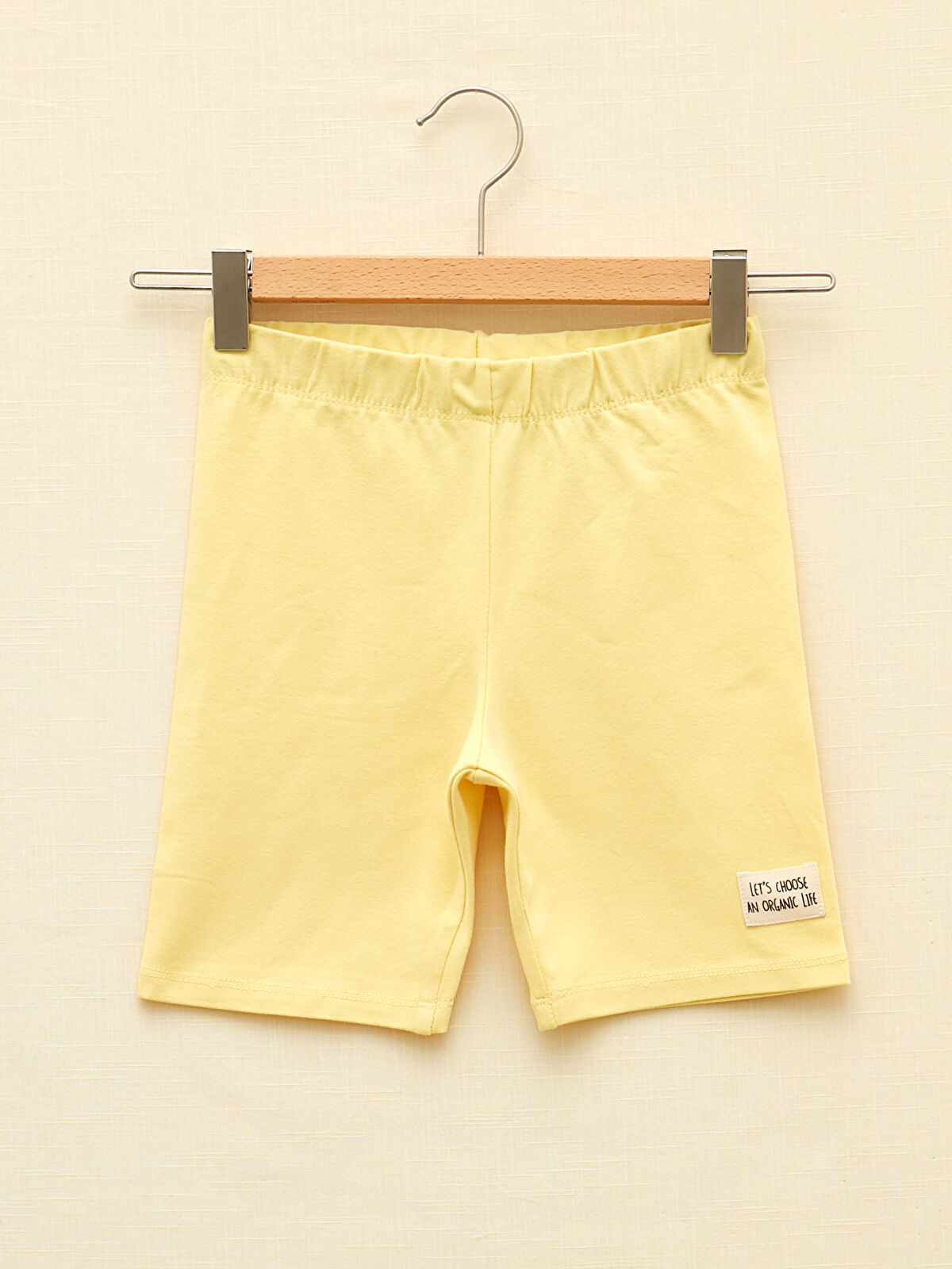 LCW GREEN Beli Lastikli Basic Pamuklu Kız Çocuk Tayt