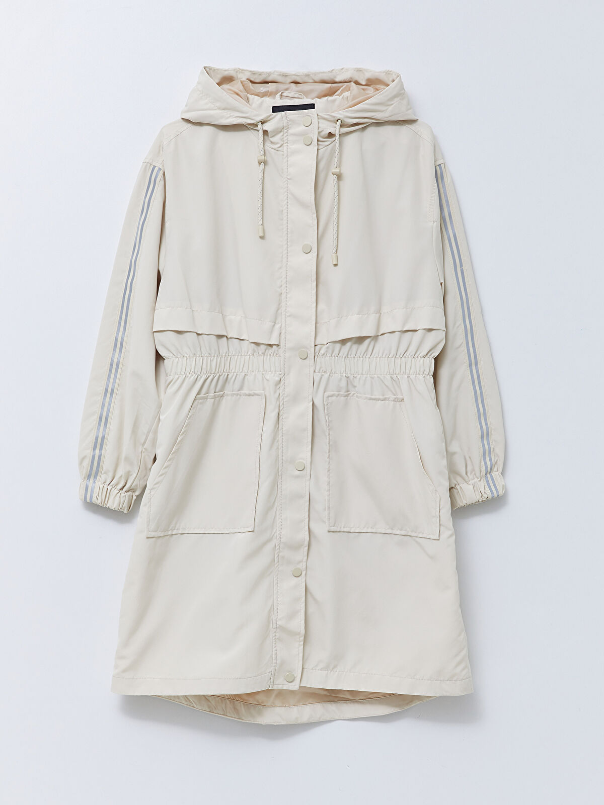 MODEST Kapüşonlu Düz Uzun Kollu Balıkçı Kumaş Kadın Mont MODEST Kapüşonlu Düz Uzun Kollu Balıkçı Kumaş Kadın Mont