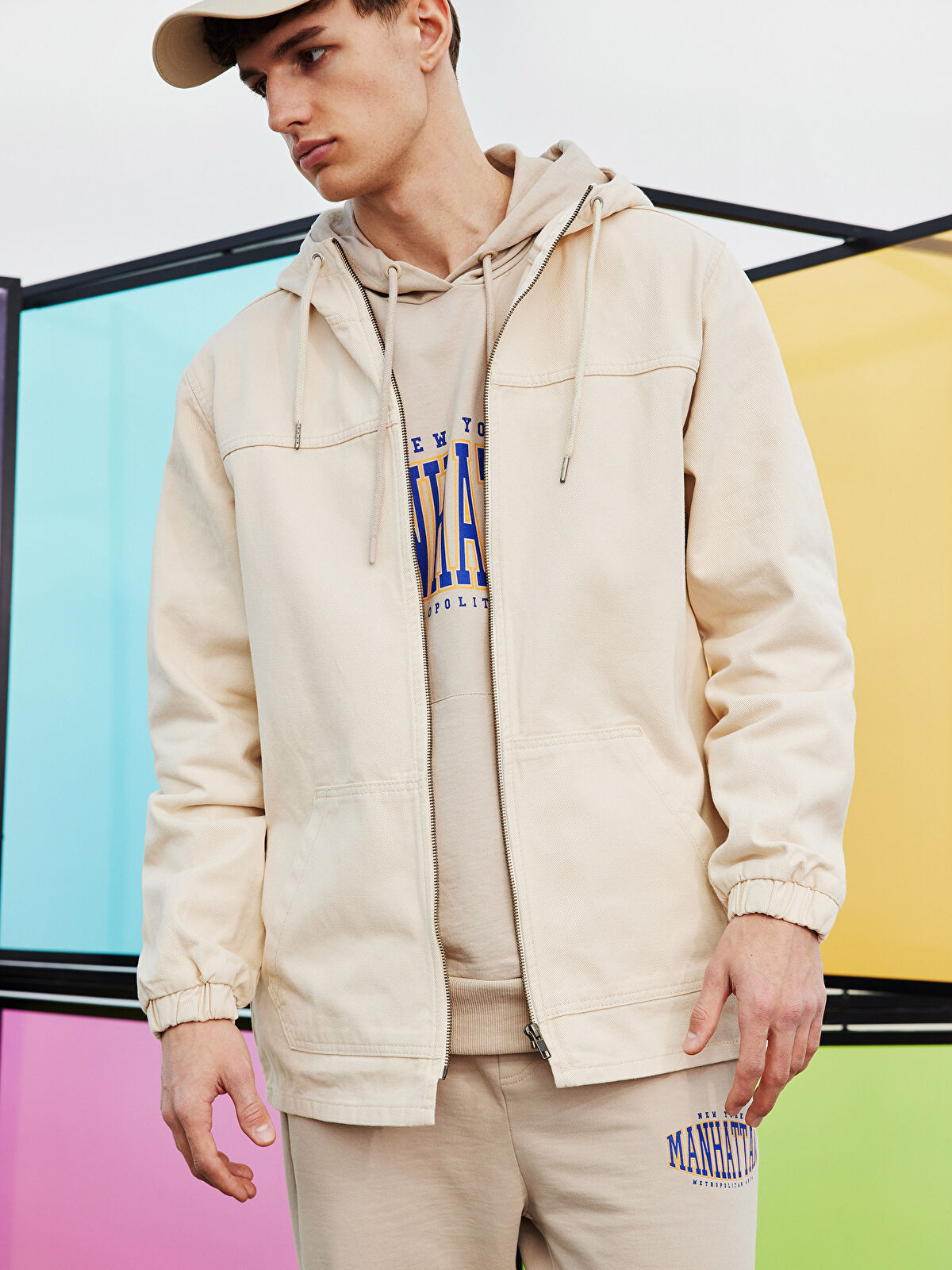 XSIDE Standart Kalıp Kapüşonlu Erkek Mont