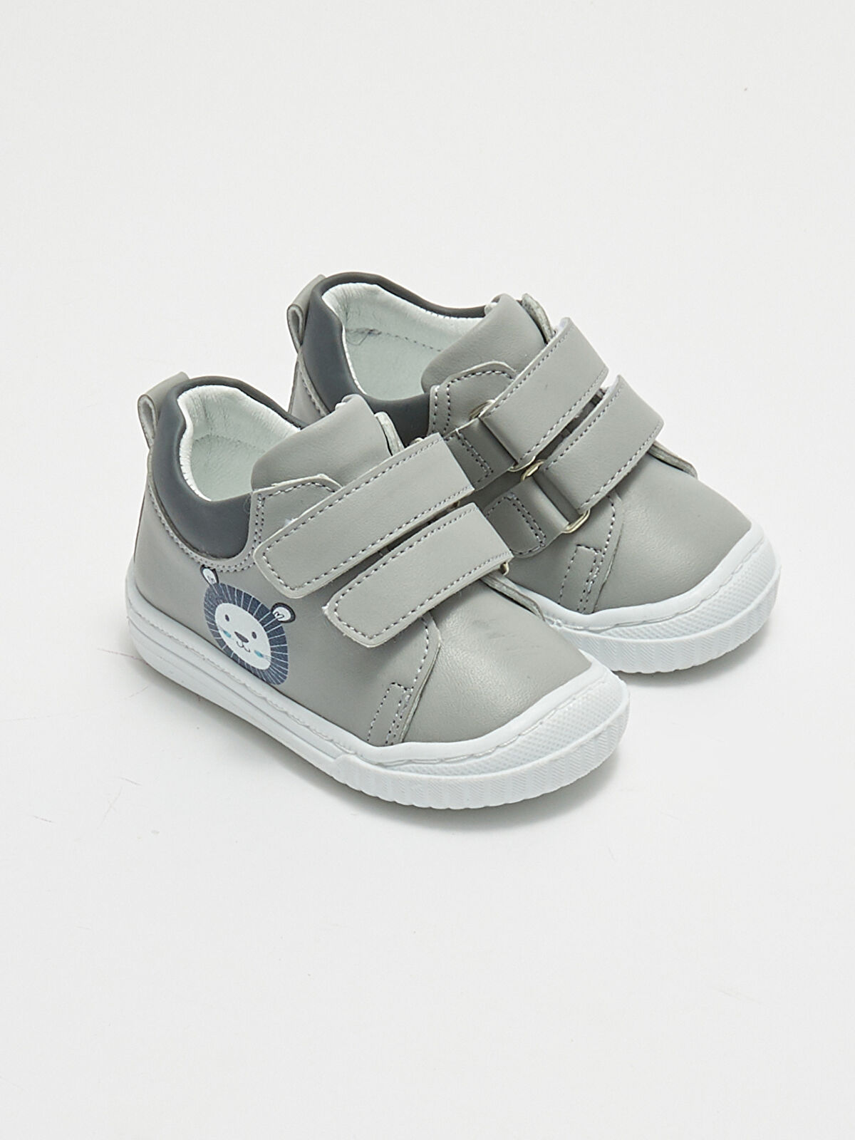 Deri Astarlı Baskılı Cırt Cırtlı Erkek Bebek İlk Adım Ayakkabısı