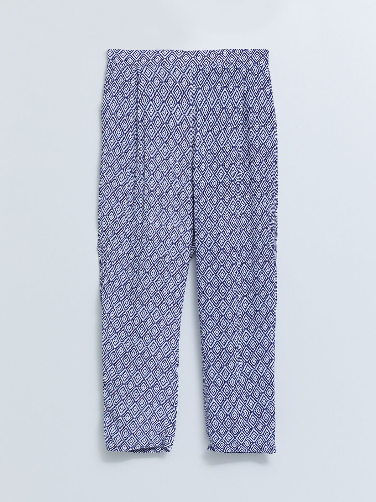 LCW GRACE Beli Lastikli Rahat Kalıp Desenli Cep Detaylı Viskon Kadın Pantolon