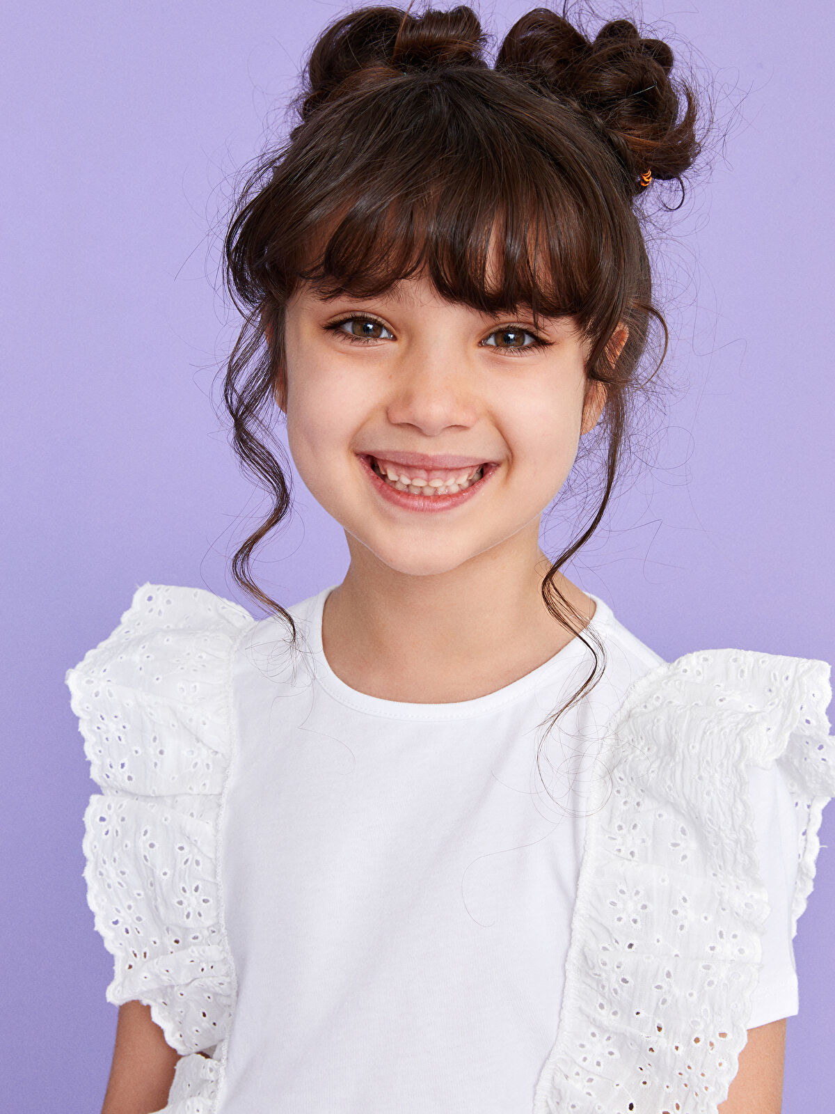 Bisiklet Yaka Basic Fisto Detaylı Kısa Kollu Kız Çocuk Tişört Bisiklet Yaka Basic Fisto Detaylı Kısa Kollu Kız Çocuk Tişört