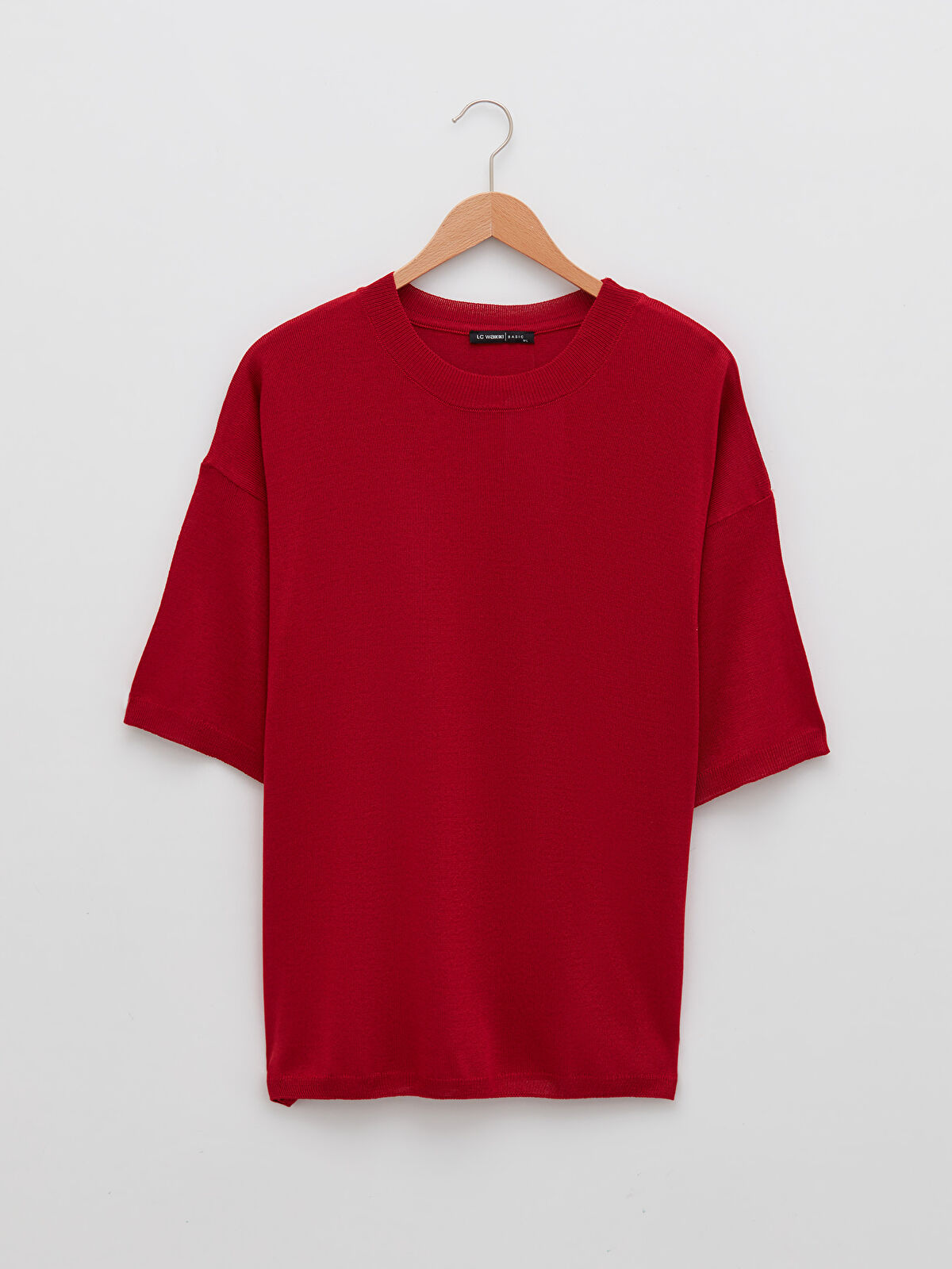 LCW BASIC Bisiklet Yaka Düz Kısa Kollu Kadın Triko Kazak