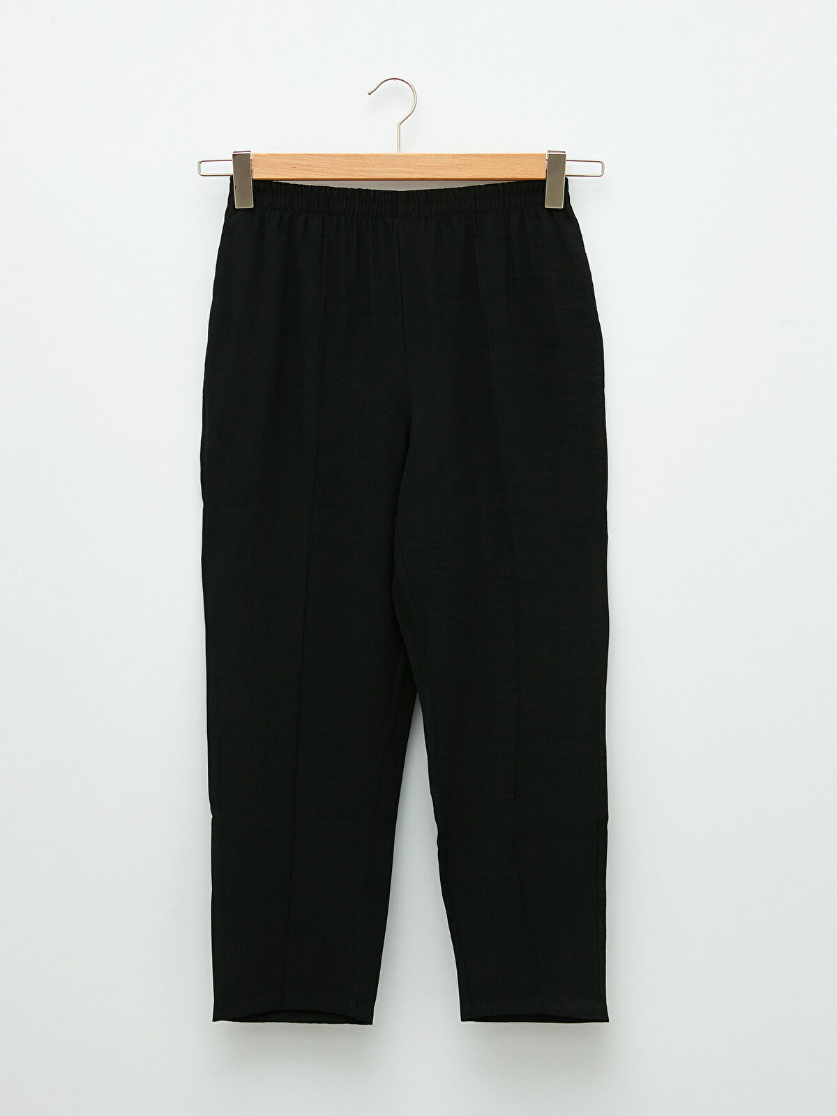 LCW GRACE Beli Lastikli Rahat Kalıp Düz Keten Kadın Pantolon