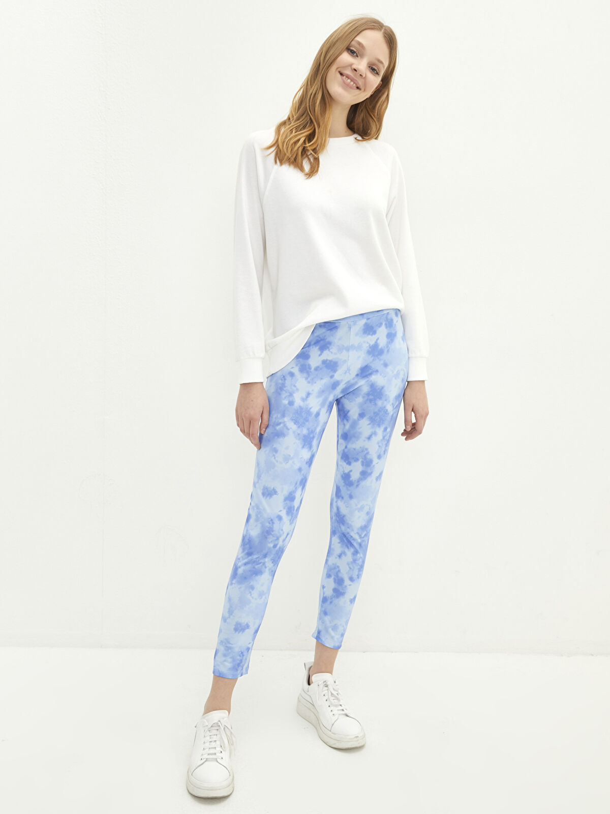 Beli Lastikli Batik Kadın Tayt Anne Kız Kombini