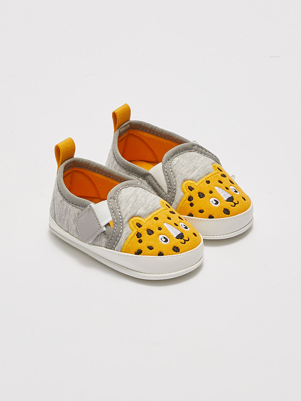 Nakış Detaylı Cırt Cırtlı Yürüme Öncesi Erkek Bebek Ev Ayakkabısı