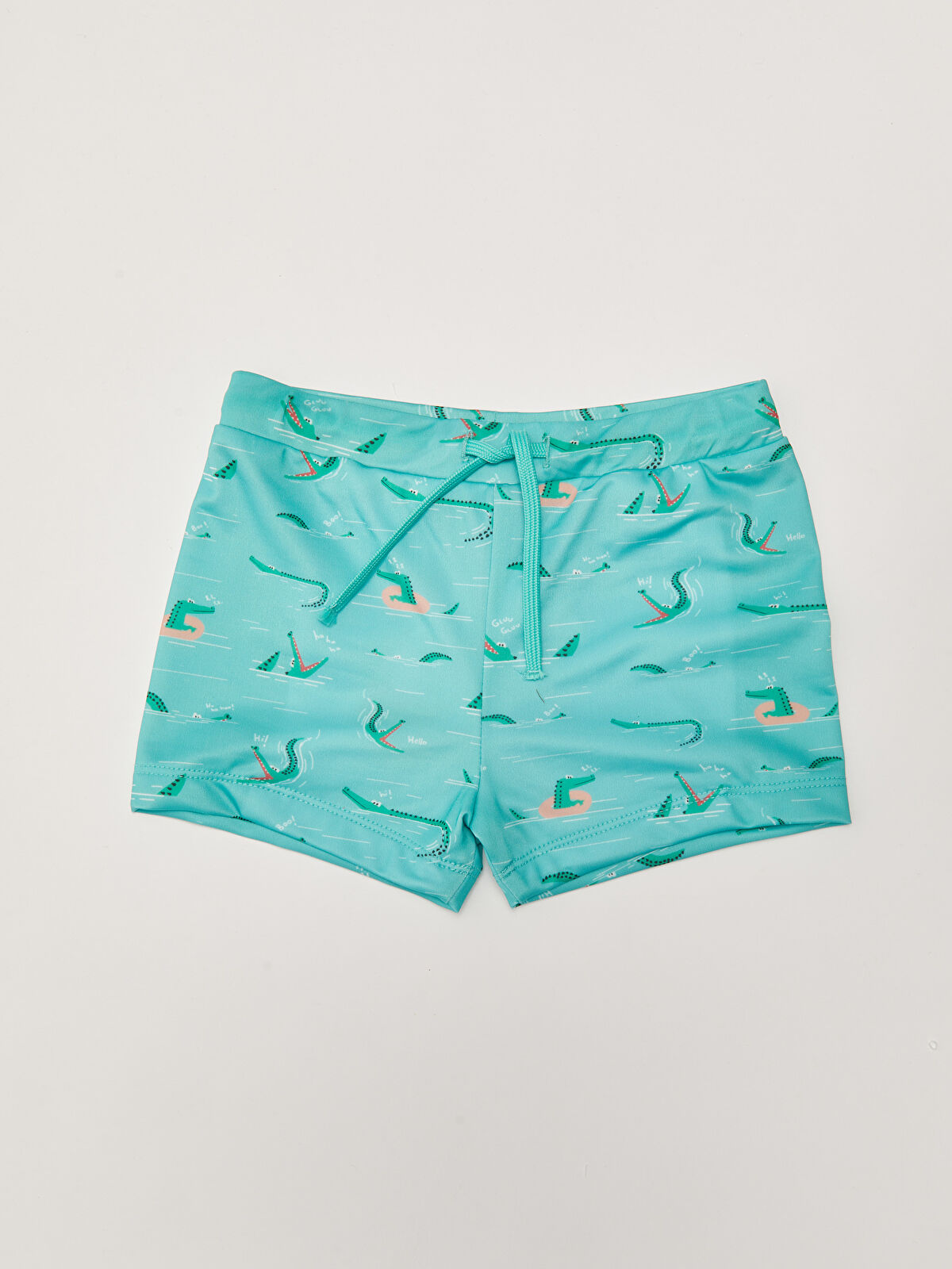 Beli Lastikli Baskılı Erkek Bebek Yüzme Şort