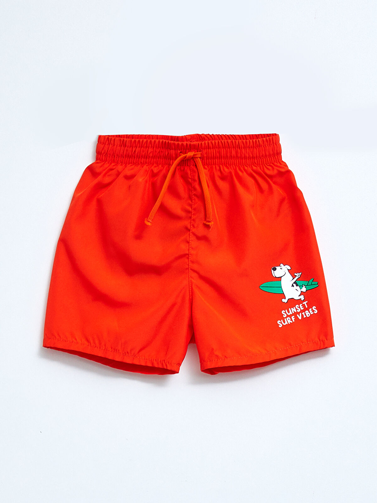 Beli Lastikli Baskılı Erkek Bebek Yüzme Şort