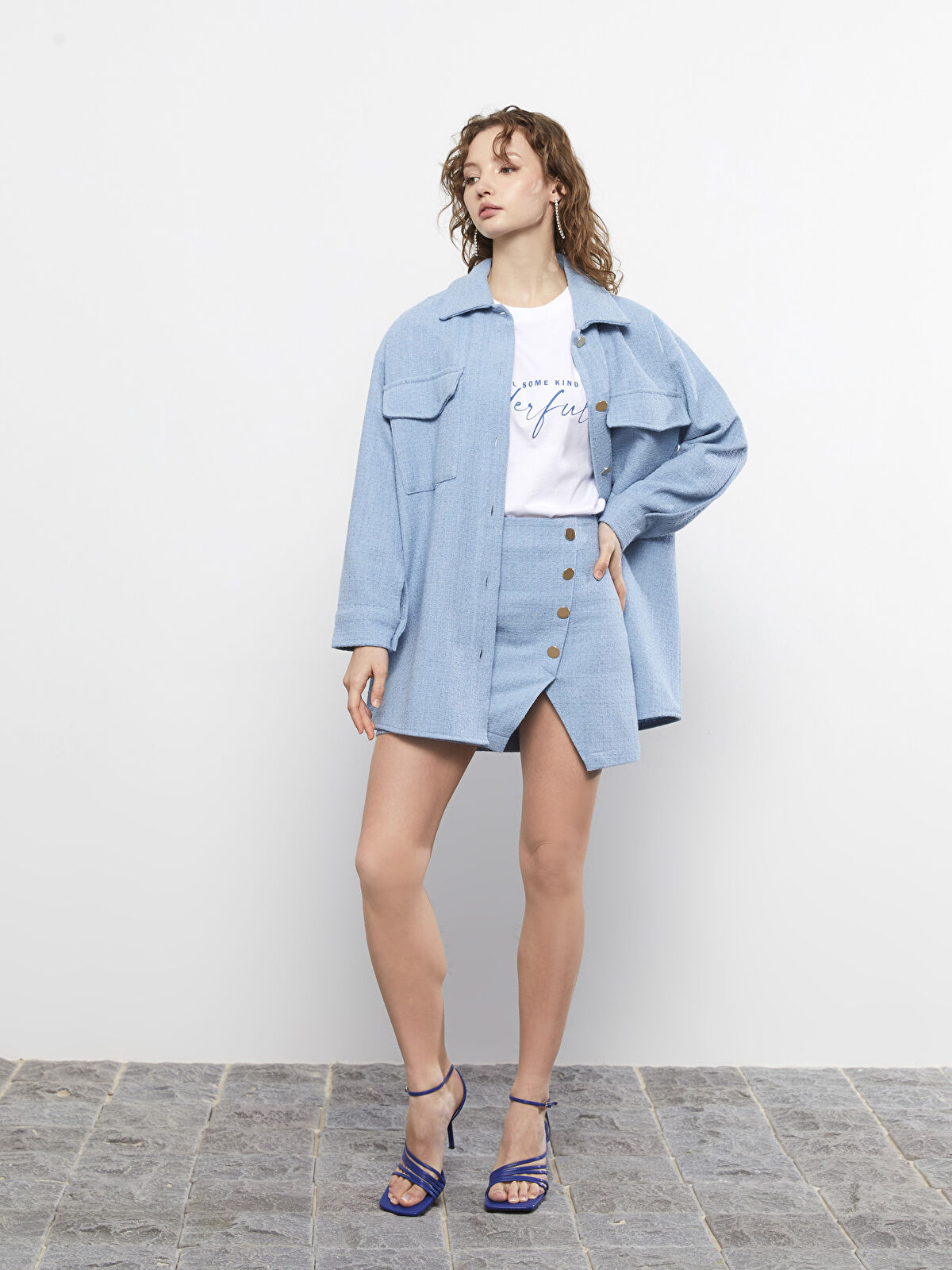 LCW CASUAL Beli Fermuarlı Düz Gabardin Kadın Etek