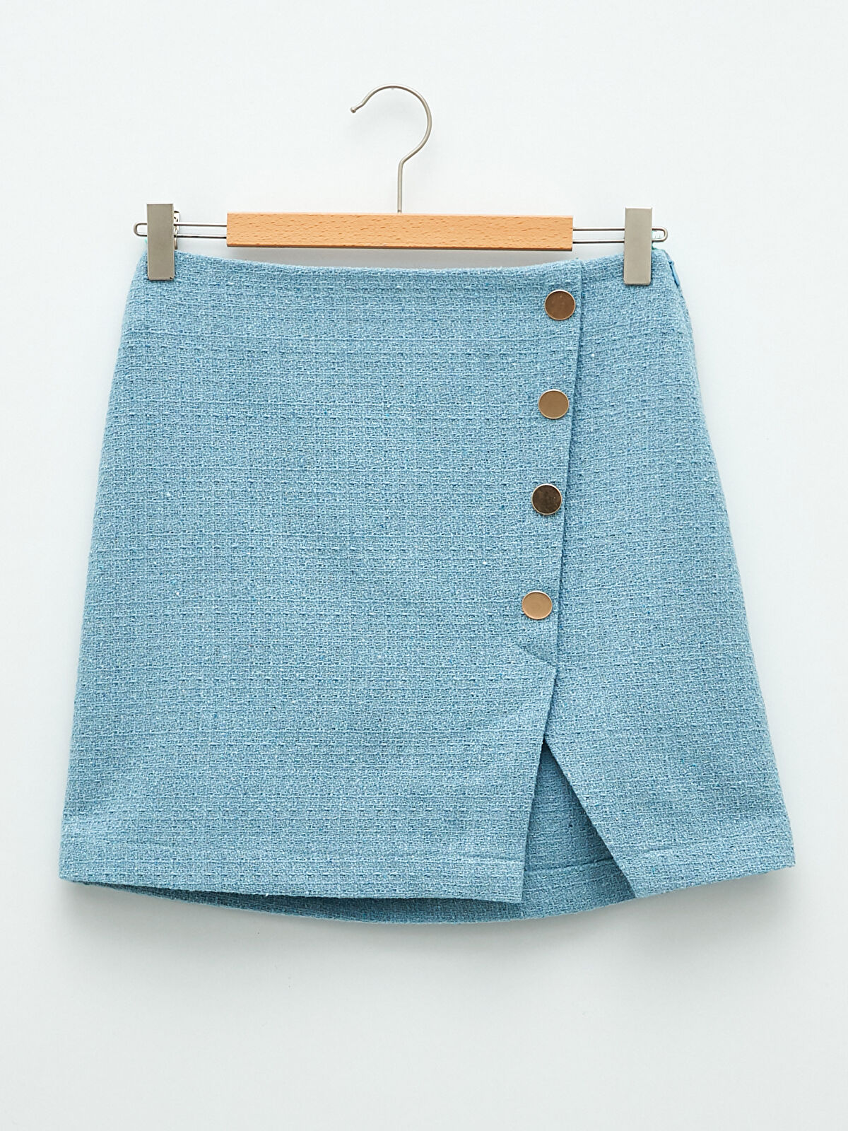 LCW CASUAL Beli Fermuarlı Düz Gabardin Kadın Etek